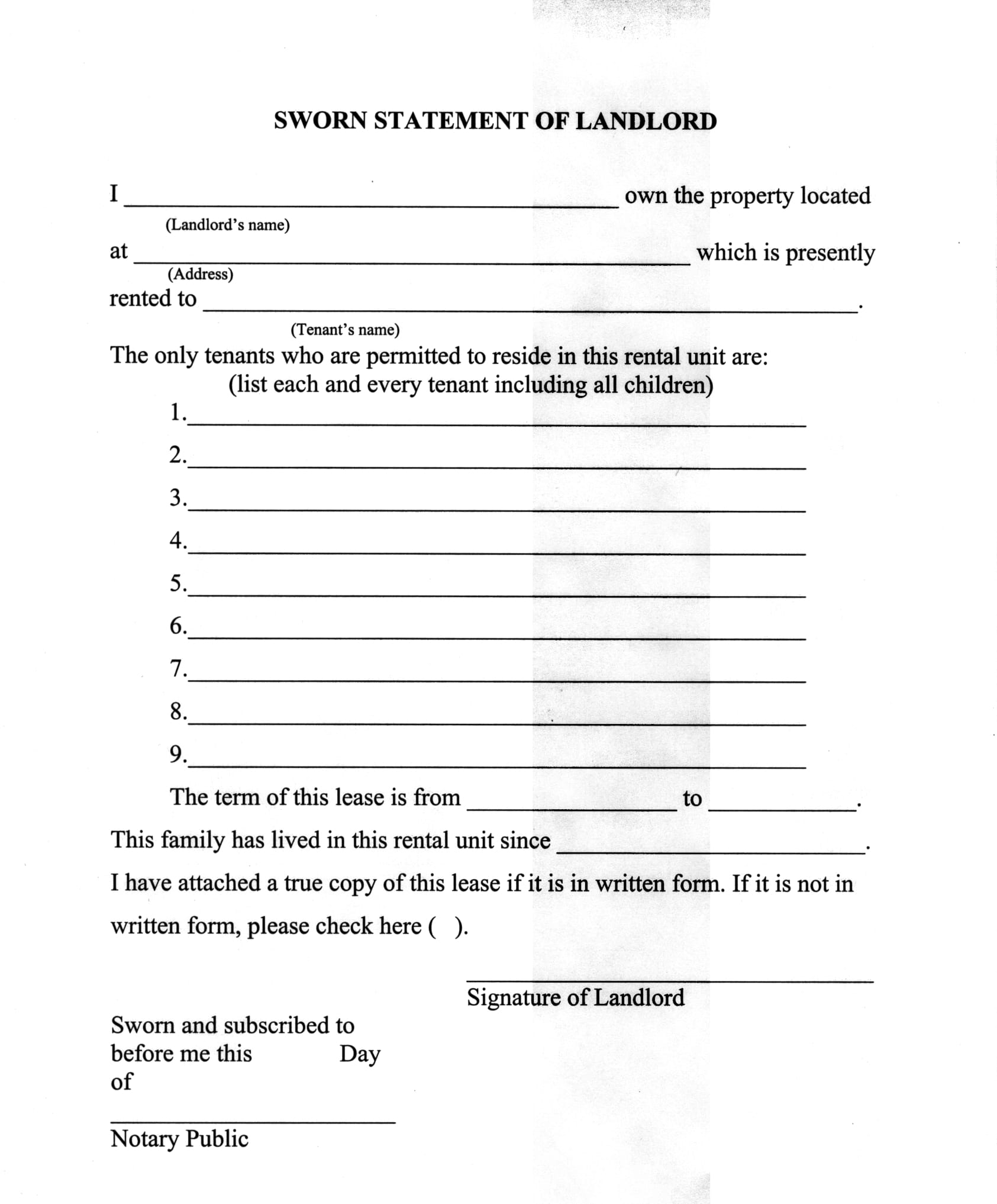 FREE 14+ Landlord Statement Forms in PDF | MS Word