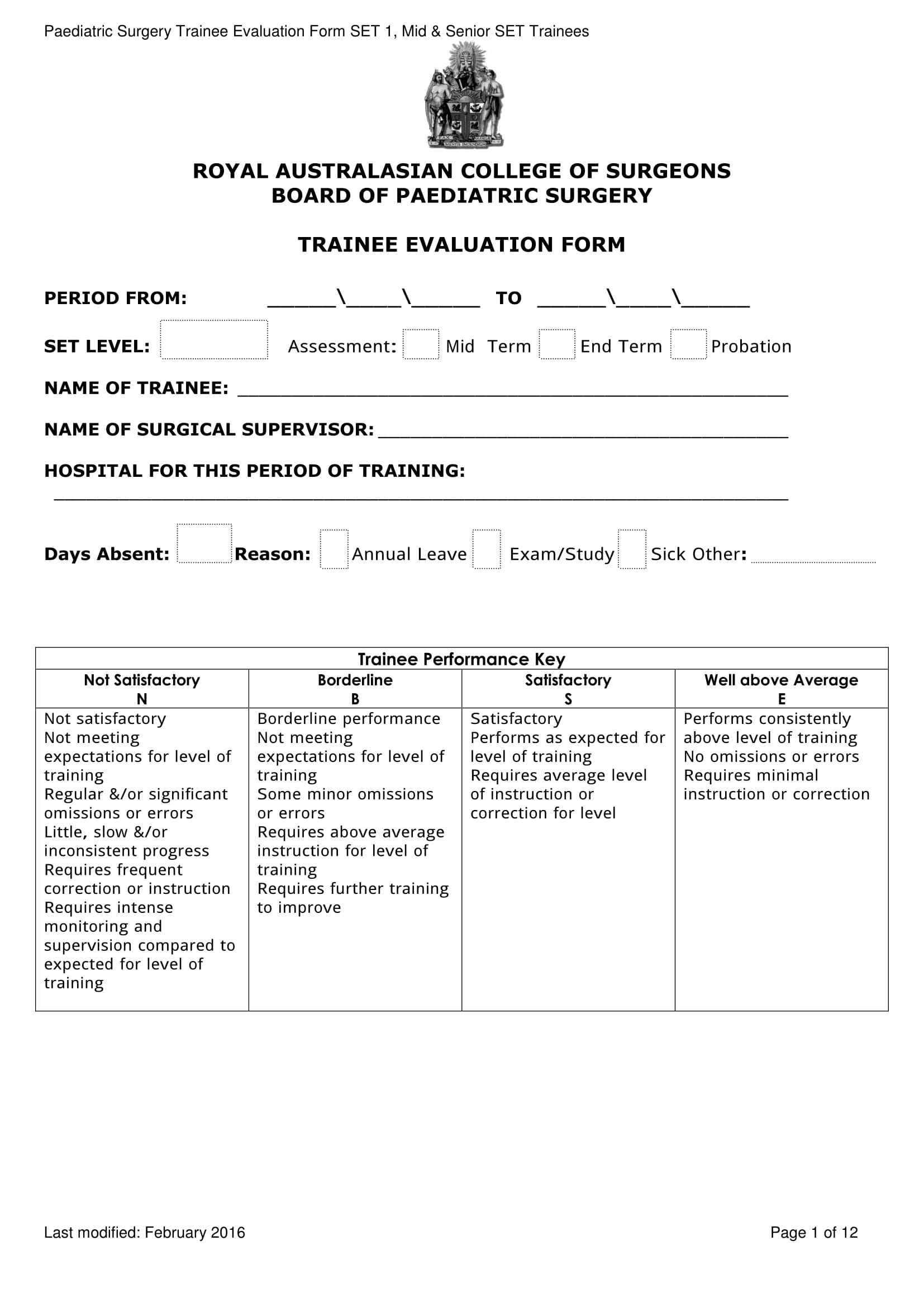 FREE 14+ Trainee Evaluation Forms in MS Word | PDF