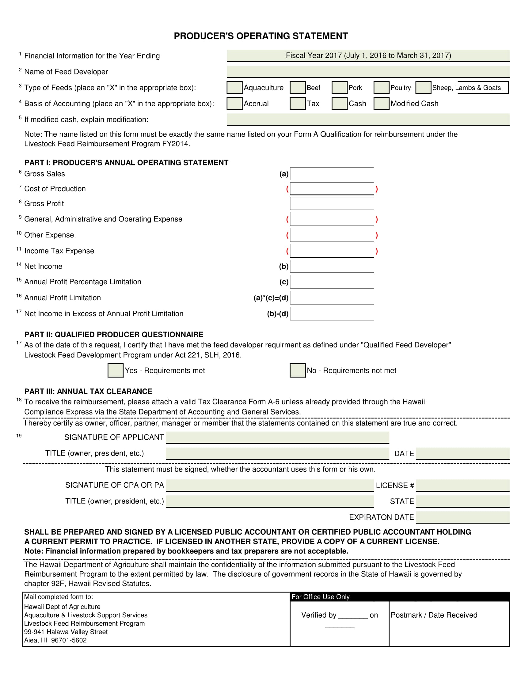 FREE 13+ Operating Statement Forms in PDF | MS Word