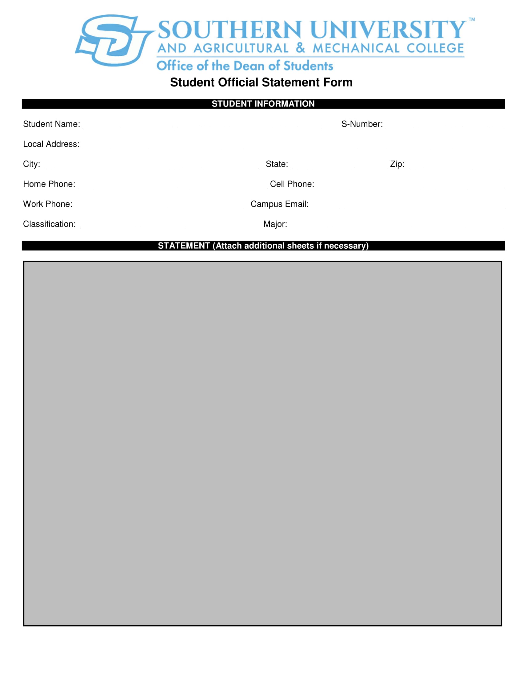 FREE 14+ Official Statement Forms in PDF | MS Word