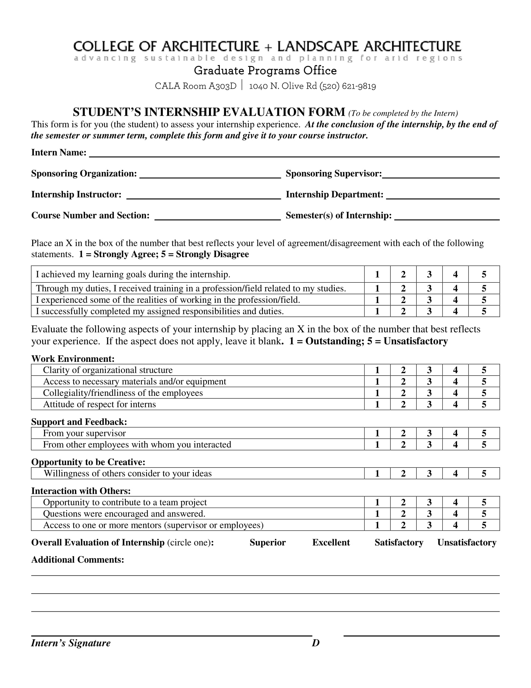 FREE 13 Internship Review Forms In PDF MS Word