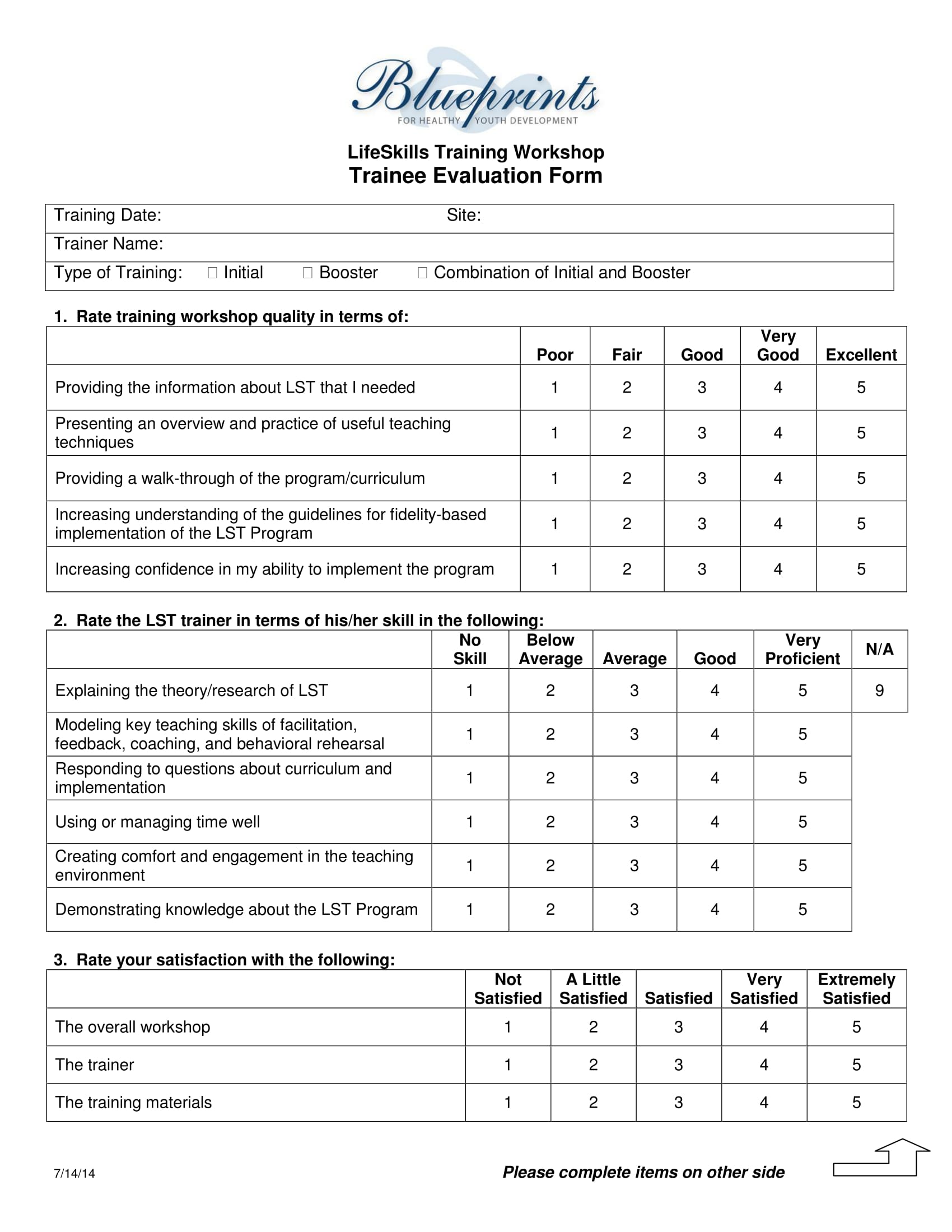 FREE 14+ Trainee Evaluation Forms in MS Word | PDF