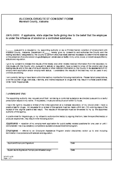 FREE 15+ Drug Testing Consent Forms in PDF | MS Word