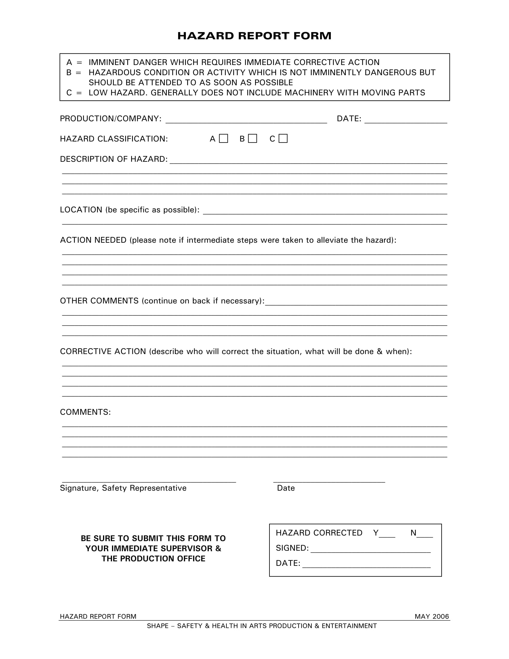 FREE 17+ Hazard Report Form Samples, PDF, MS Word, Google Docs