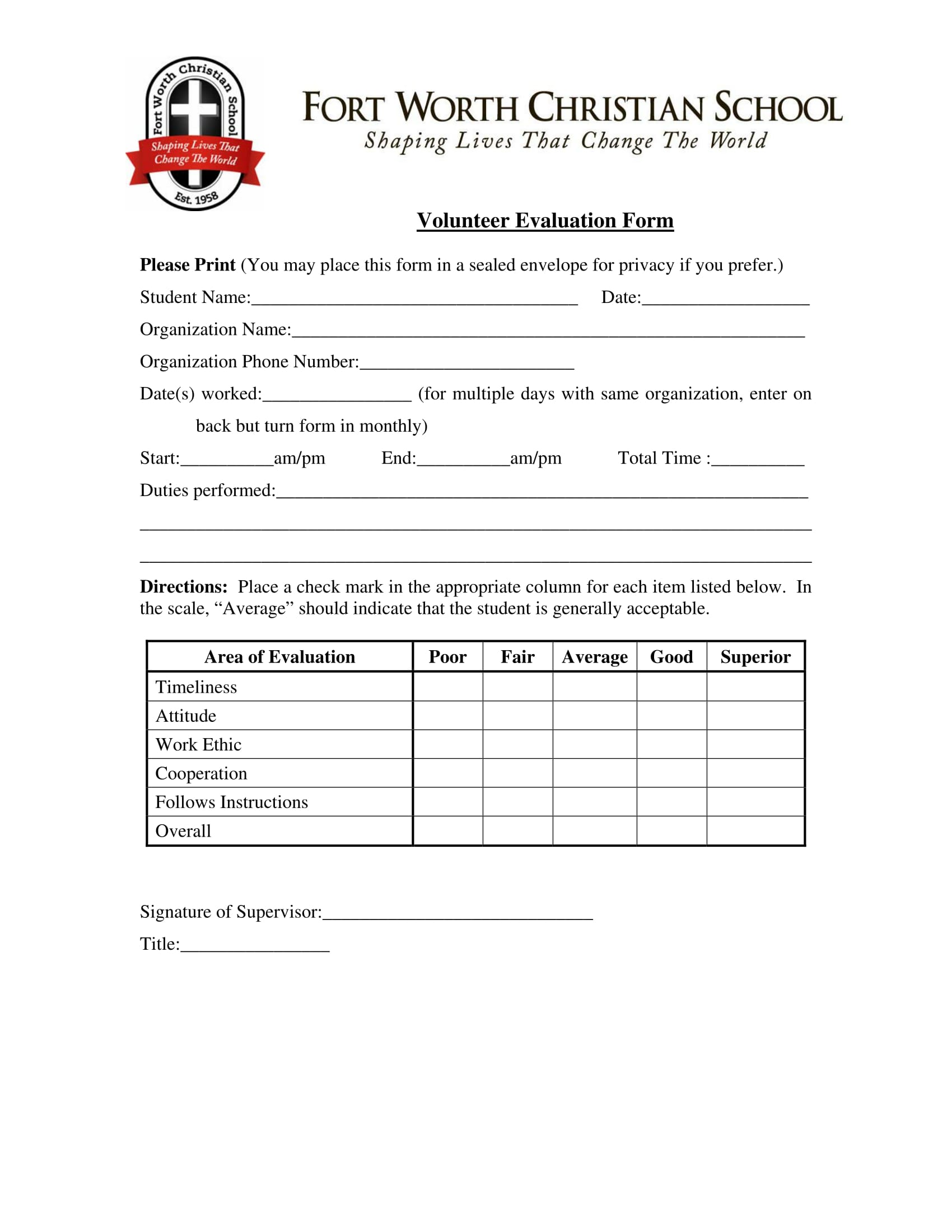 FREE 14+ Volunteer Evaluation Forms in PDF