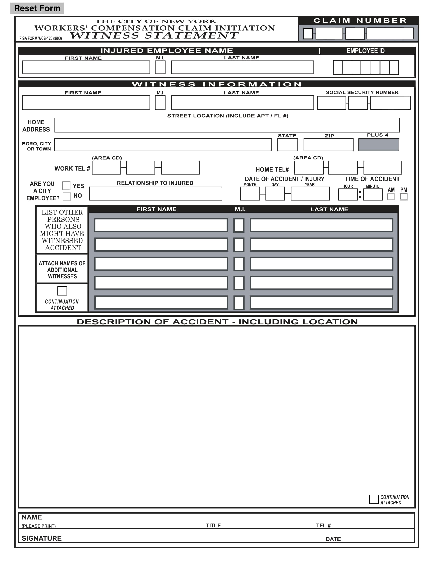 FREE 17+ Employee Witness Statement Form Samples, PDF, MS Word, Google Docs