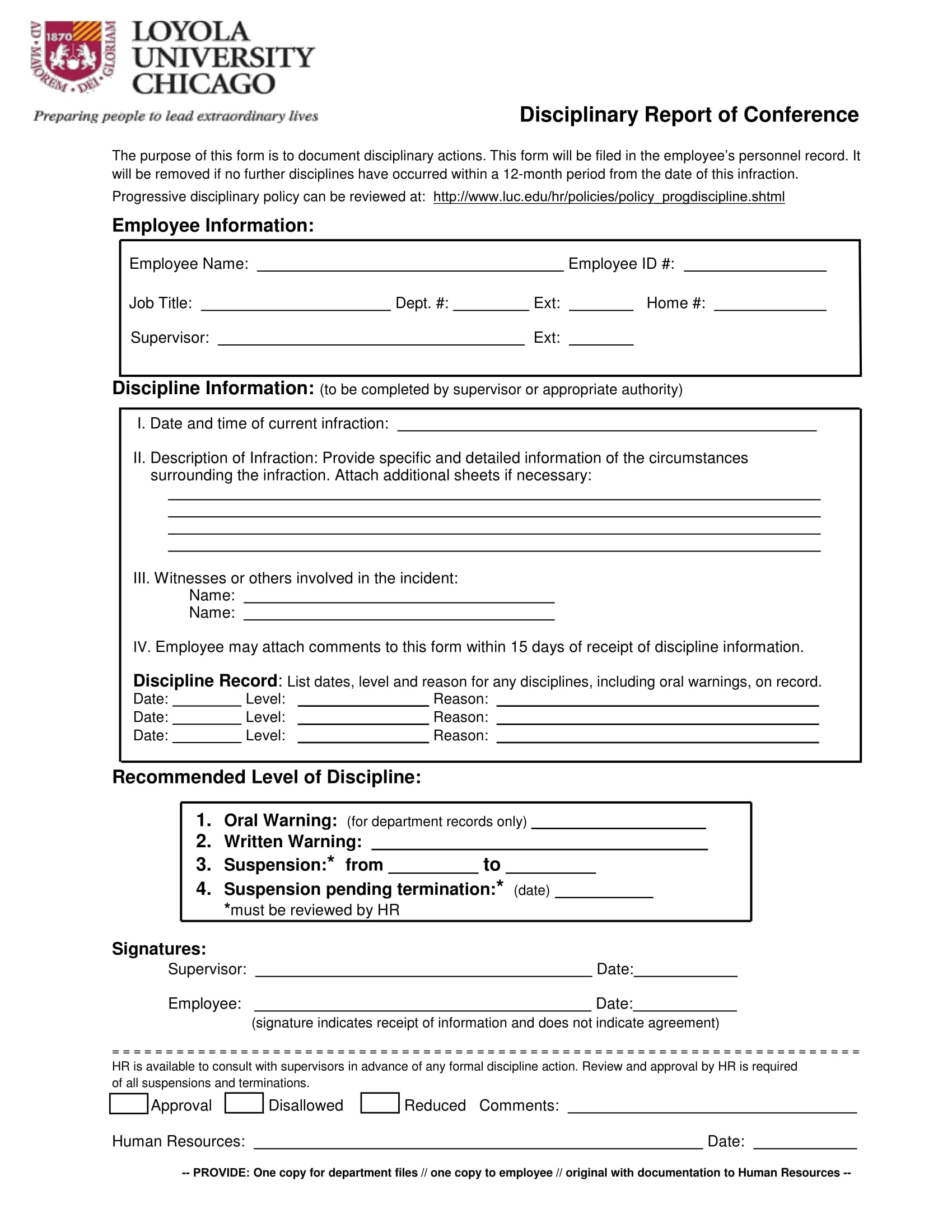 FREE 17 + Disciplinary Report Forms in MS Word | PDF | Google Docs ...
