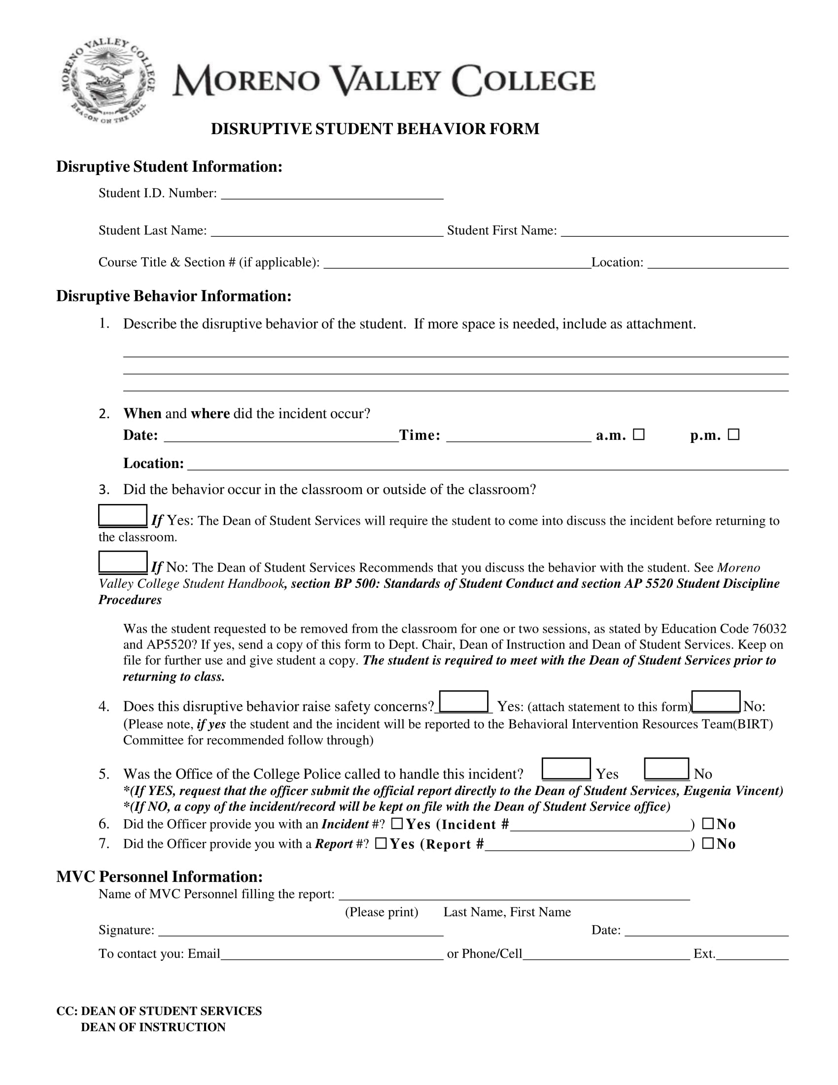 FREE 17+ Behavior Report Form Samples, PDF, MS Word, Google Docs