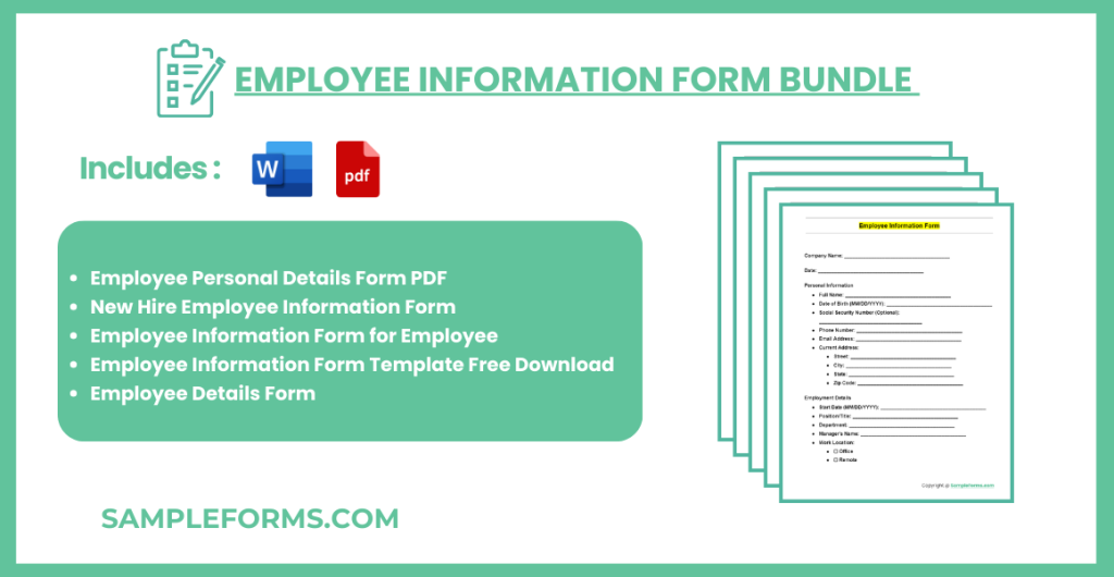 FREE 18+ Employee Information Form Samples, PDF, Word, Google Docs