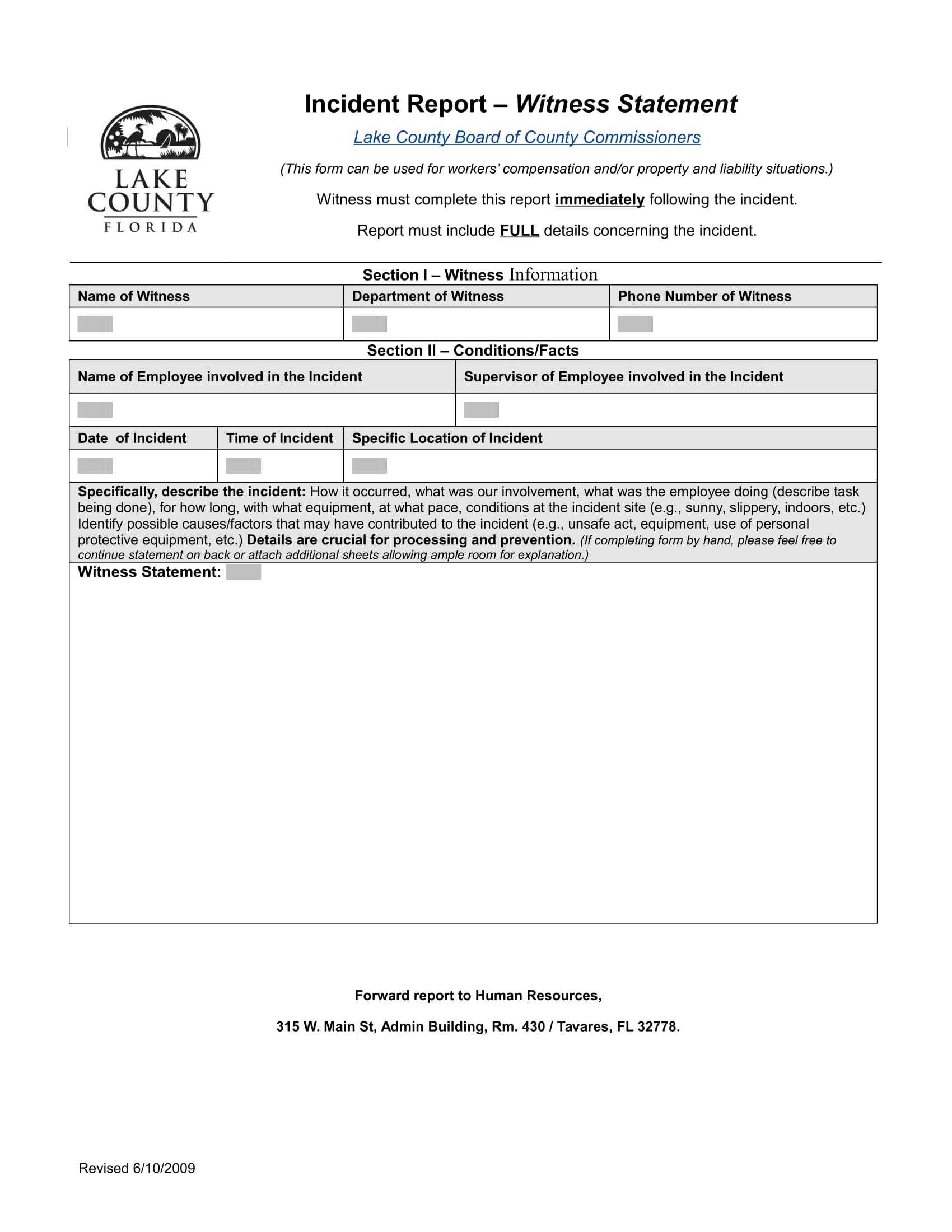 FREE 17+ Employee Witness Statement Form Samples, PDF, MS Word, Google Docs