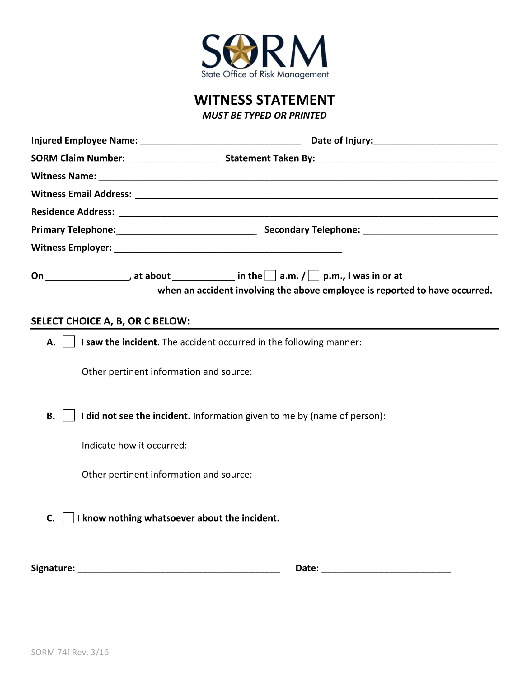 FREE 17+ Employee Witness Statement Form Samples, PDF, MS Word, Google Docs