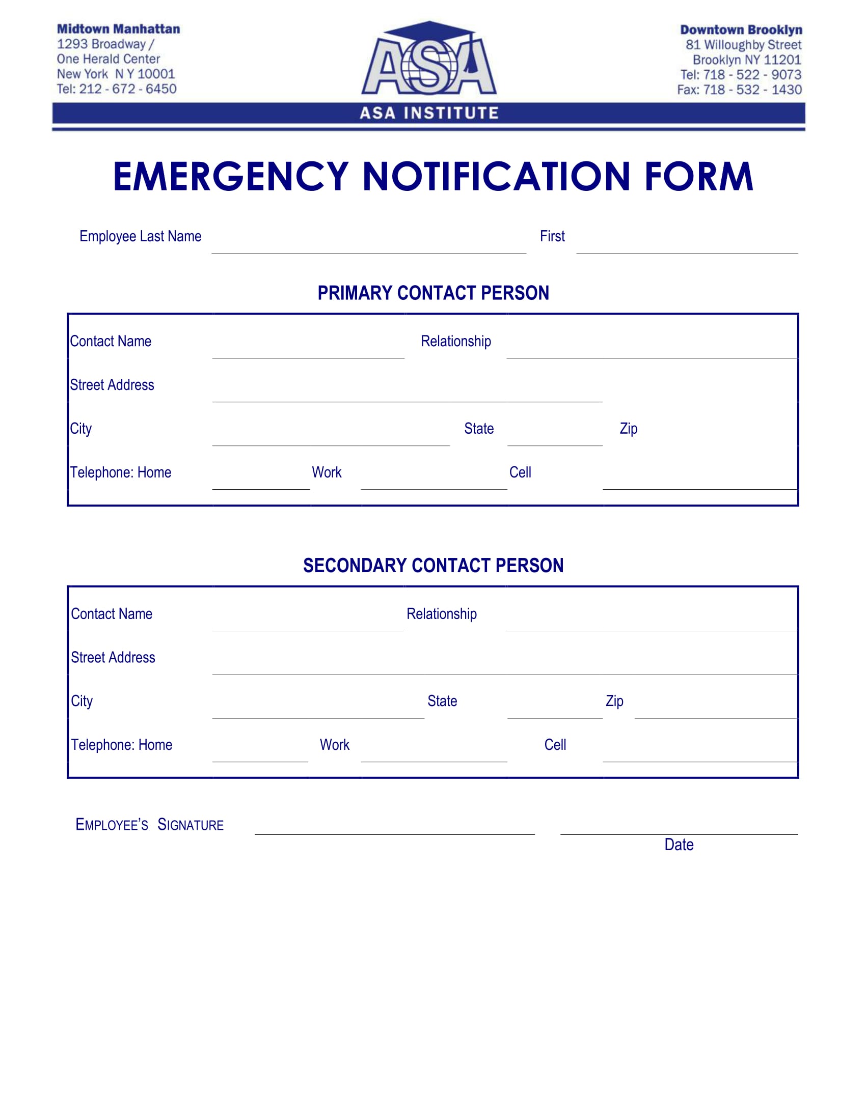 FREE 15+ Employee Emergency Notification Forms in PDF | MS Word