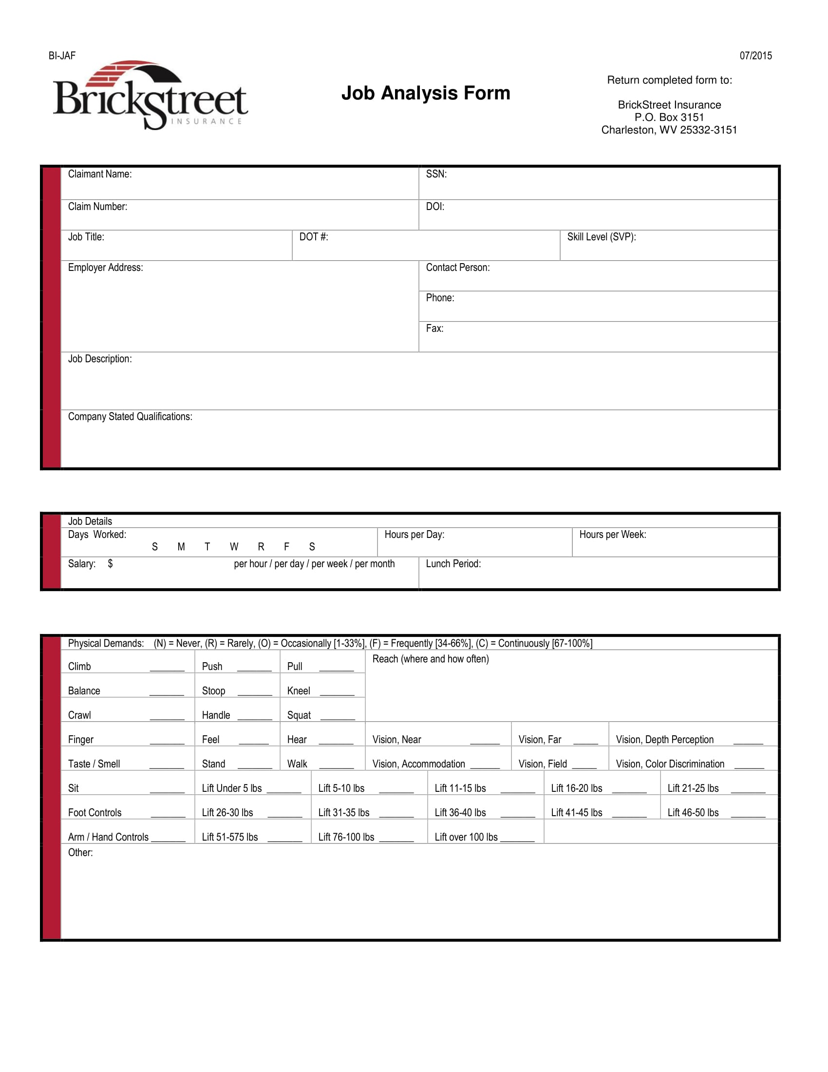 FREE 15+ Job Analysis Forms in PDF | MS Word