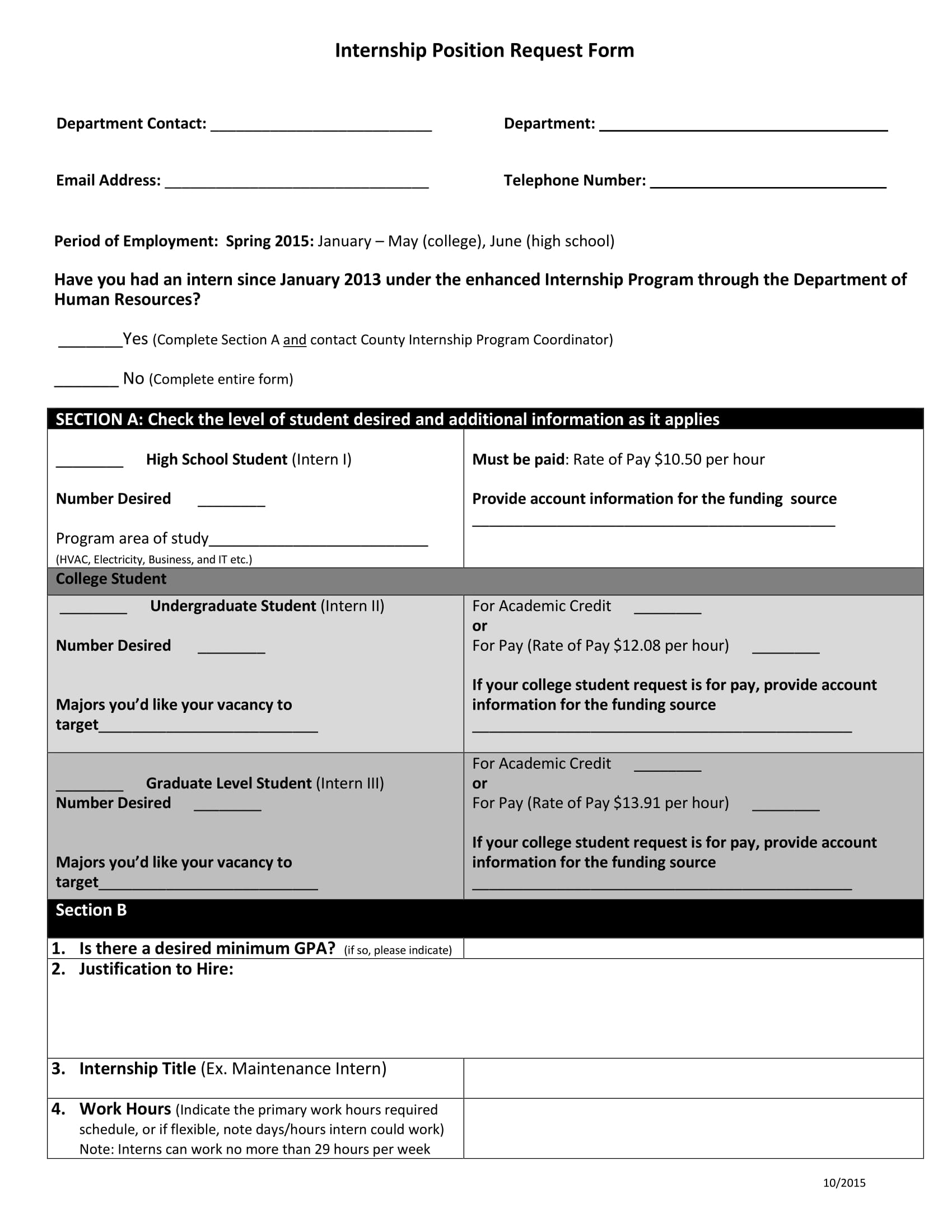 FREE 15+ Position Request Forms in PDF | MS Word