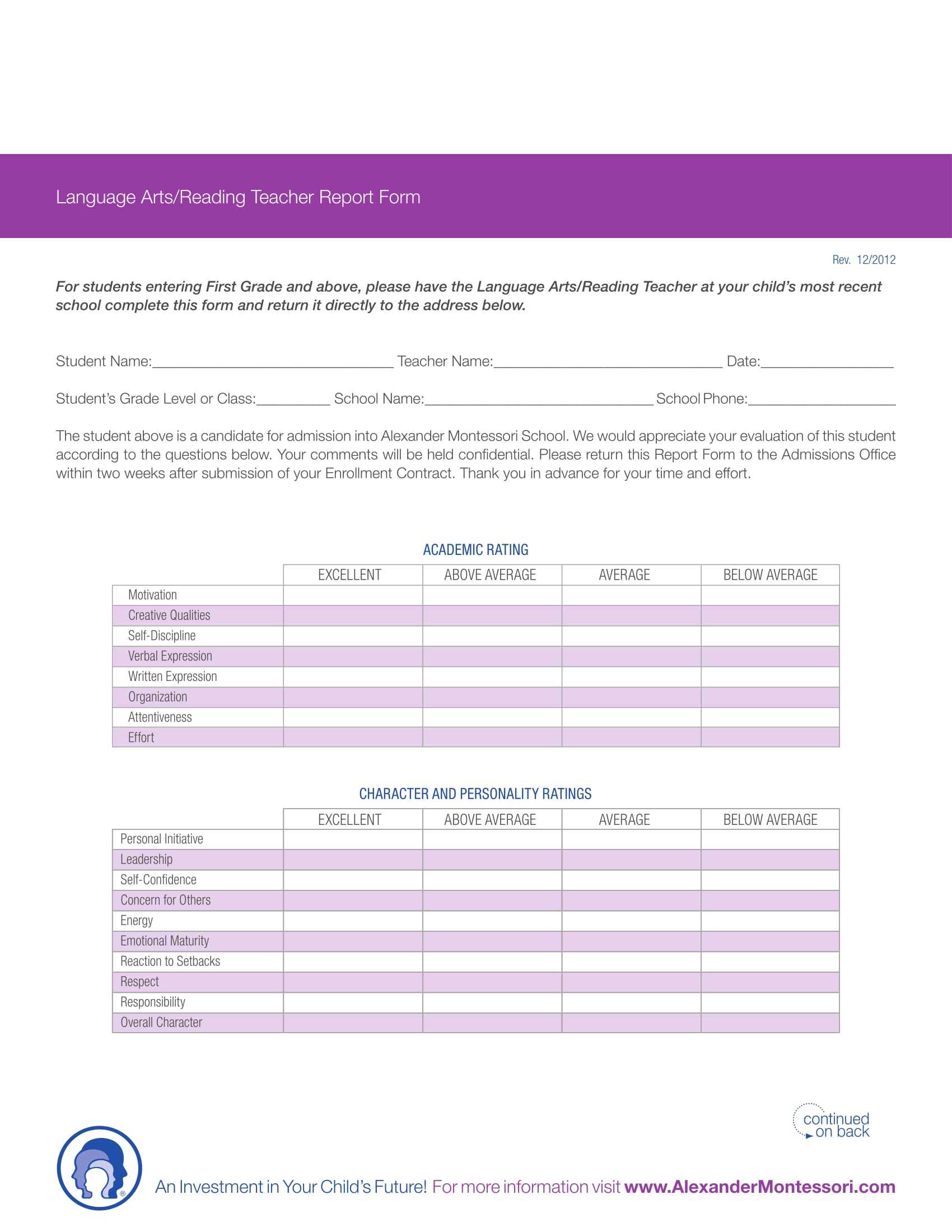 FREE 14+ Teacher Report Forms in PDF