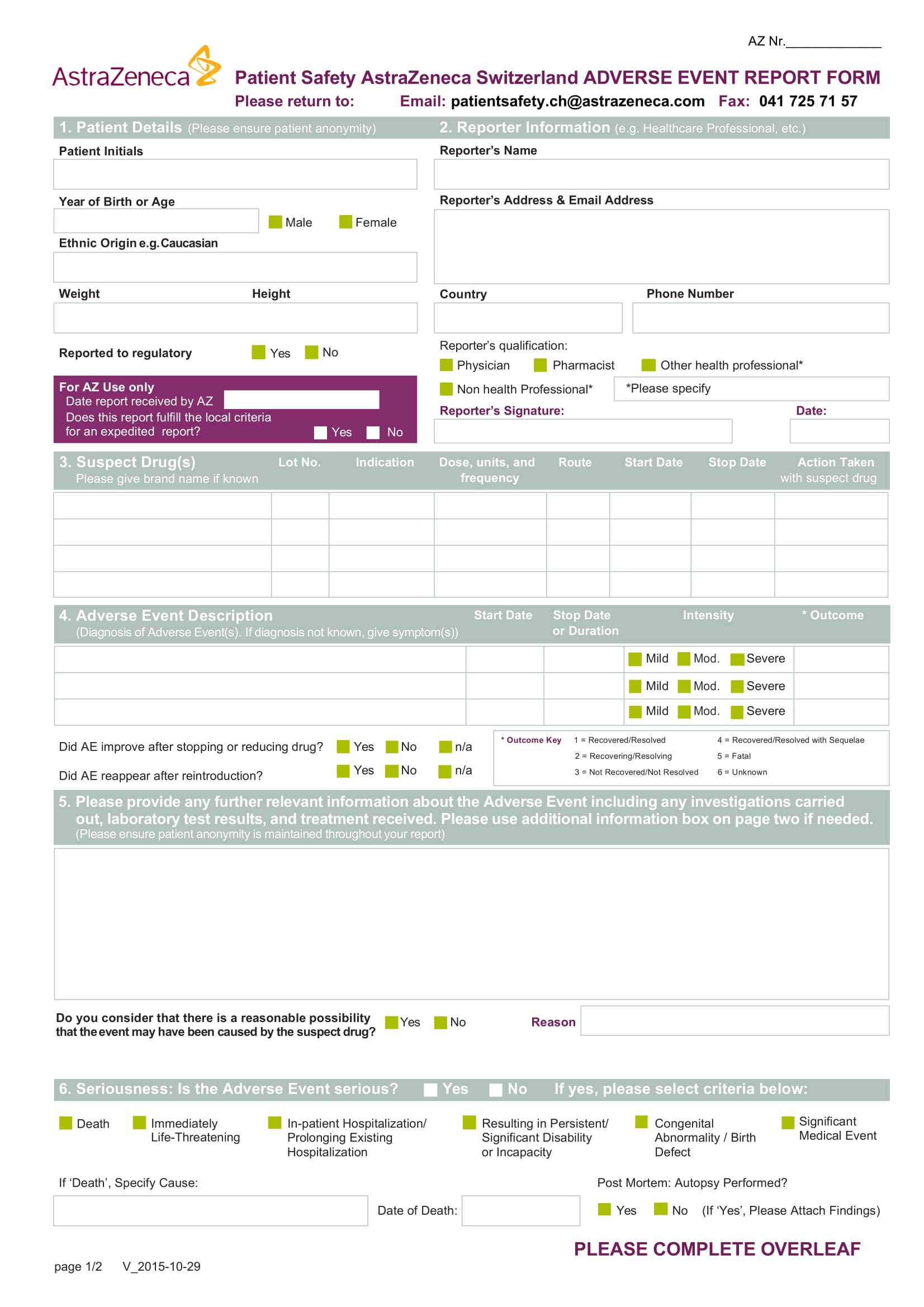 FREE 16+ Patient Report Form Samples, PDF, MS Word, Google Docs