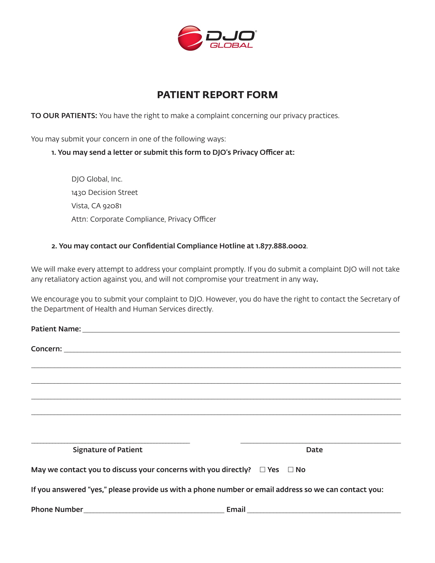 FREE 16+ Patient Report Form Samples, PDF, MS Word, Google Docs