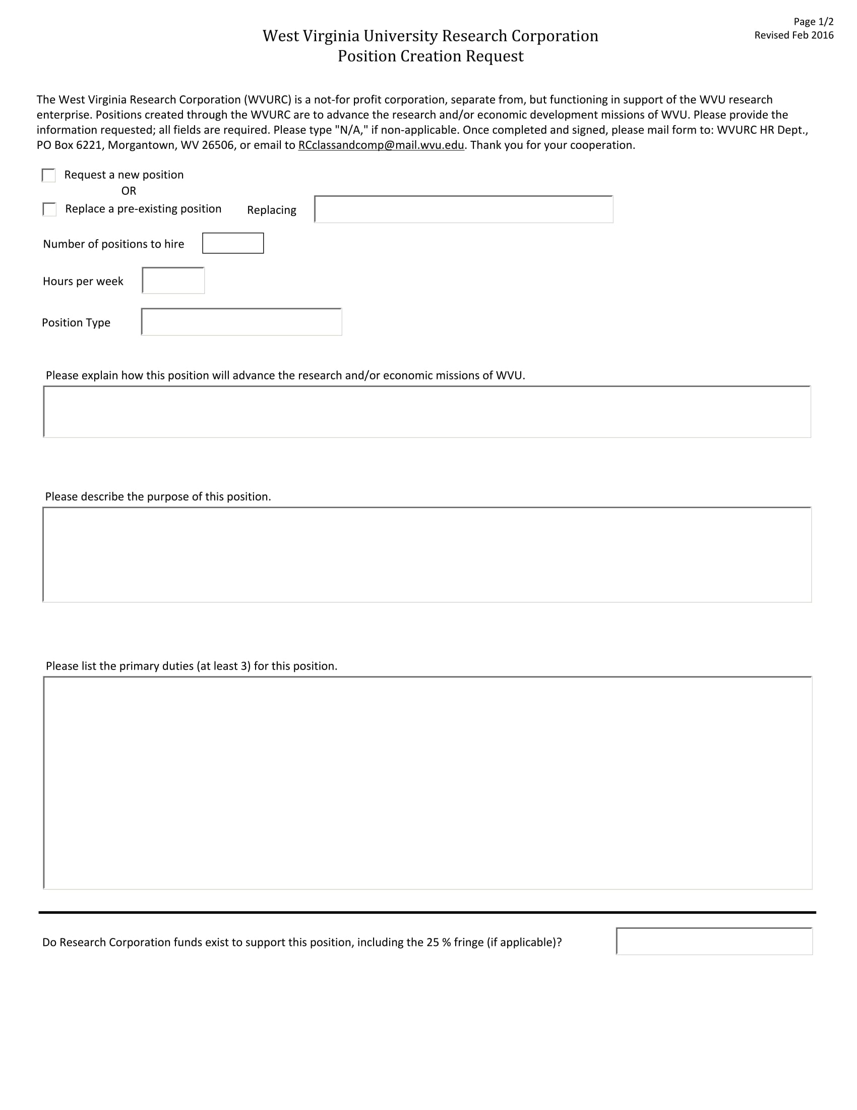 FREE 15+ Position Request Forms in PDF | MS Word