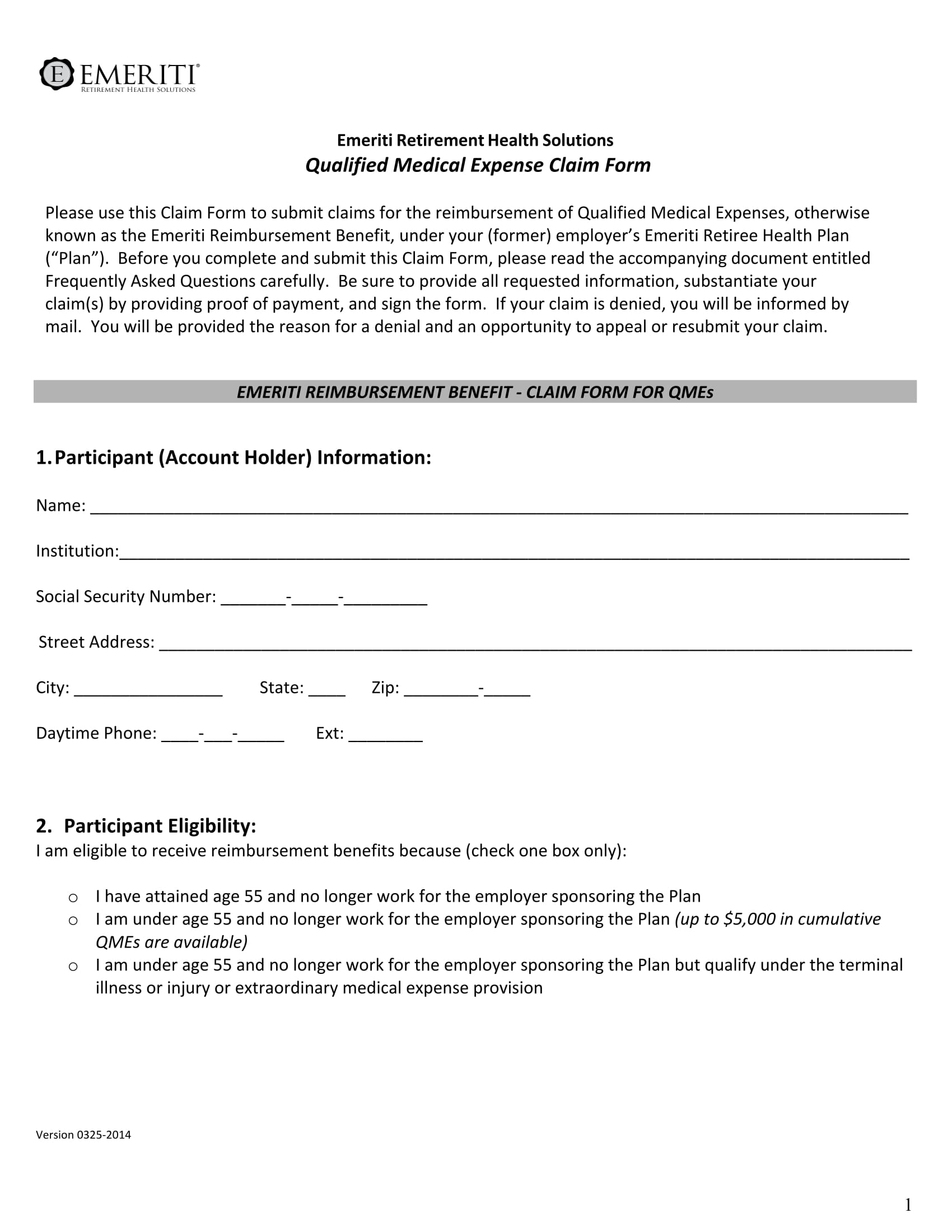 FREE 14+ Employee Medical Reimbursement Forms in PDF