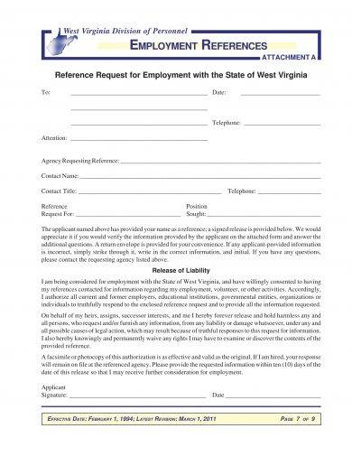 14+ Reference Request and Release Forms - Free Word, PDF Format