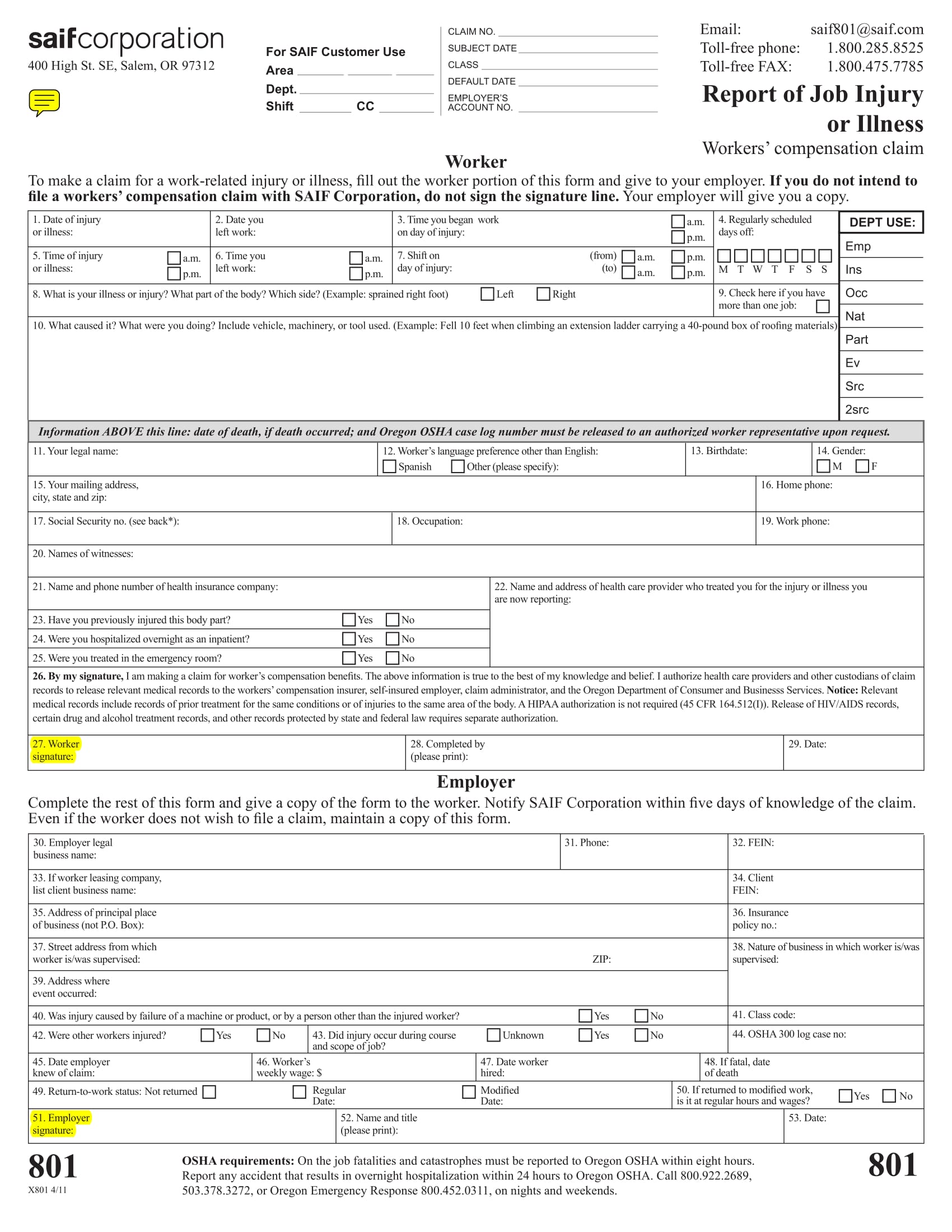 FREE 15+ Injury Report Forms in MS Word | PDF | Excel
