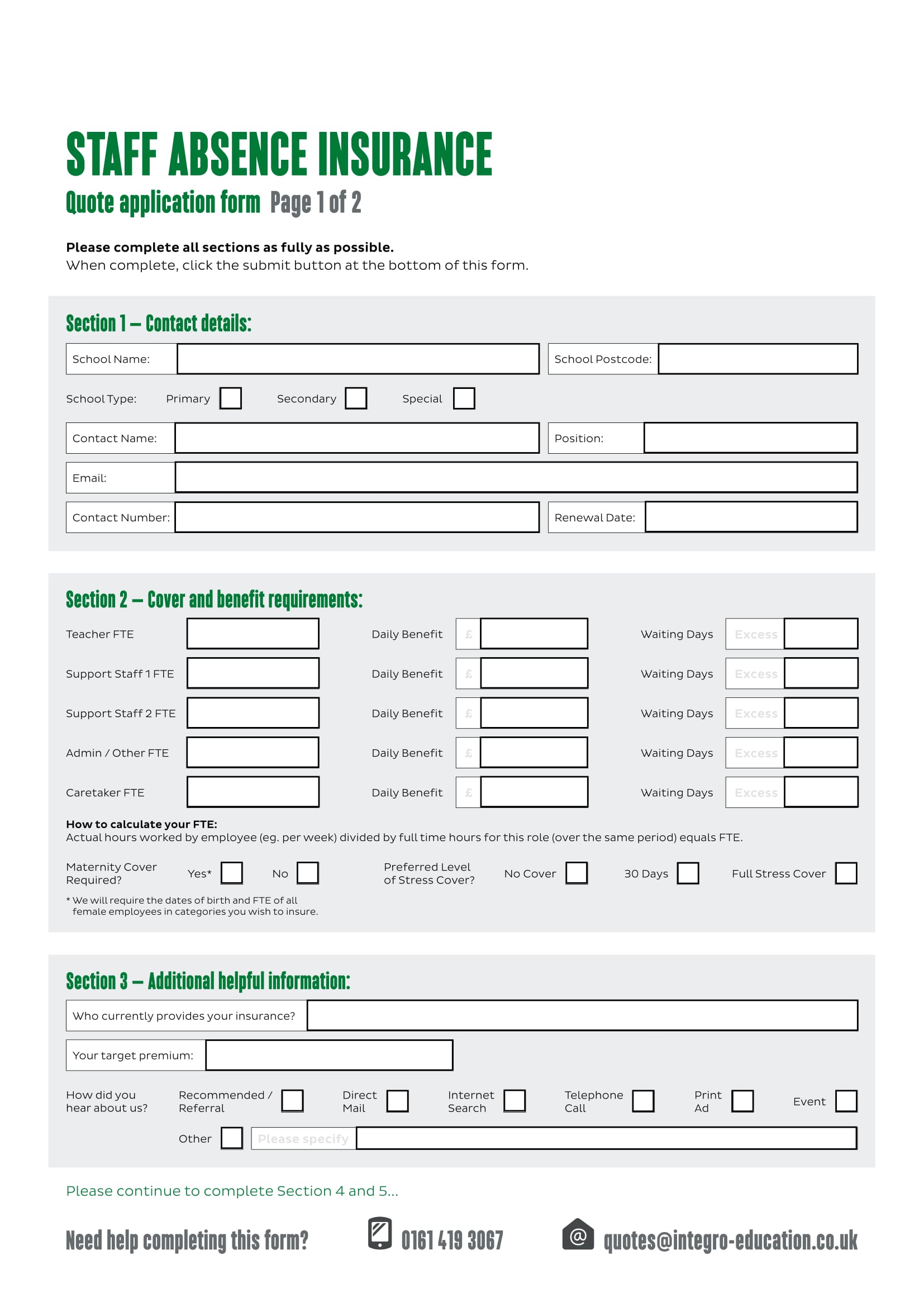 FREE 18+ Staff Absence Form Samples, PDF, MS Word, Google Docs, Excel