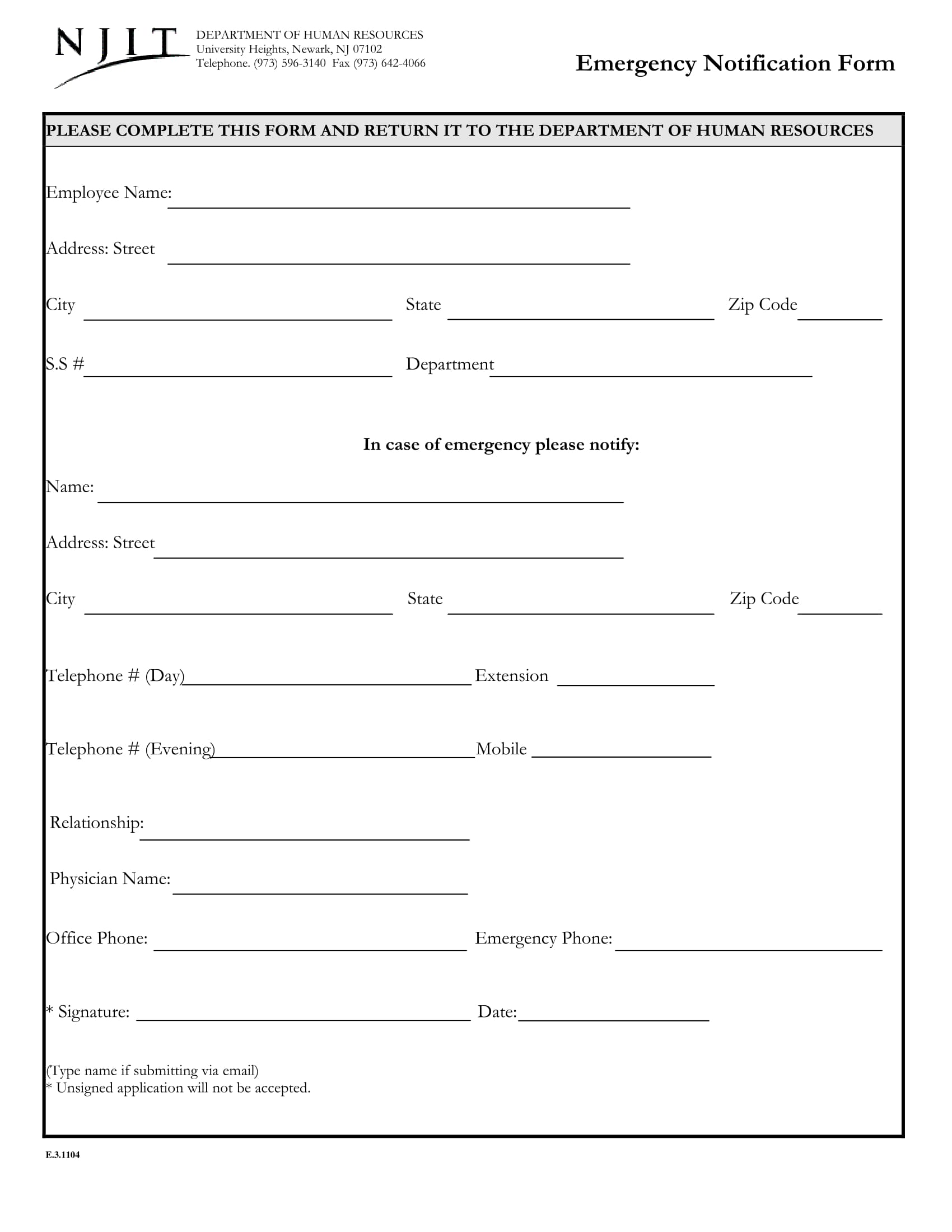 FREE 15+ Employee Emergency Notification Forms in PDF | MS Word