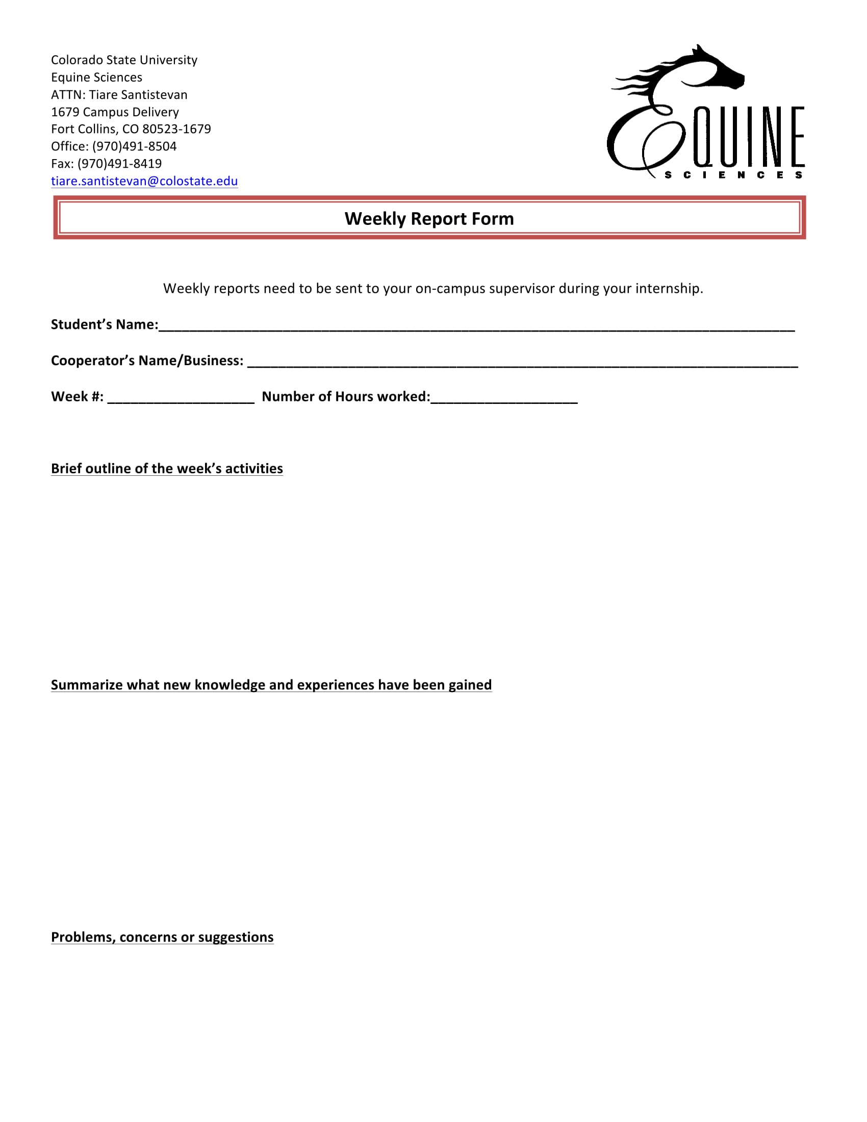FREE 15+ Weekly Report Forms in PDF | MS Word | Excel