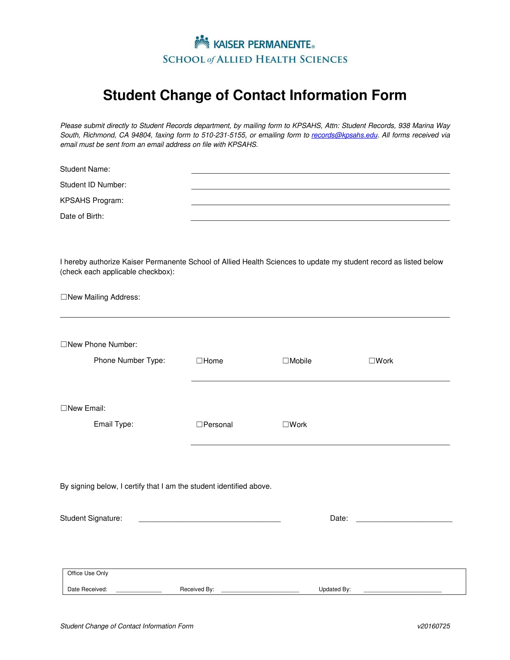 FREE 13+ Contact Information Forms in MS Word | PDF