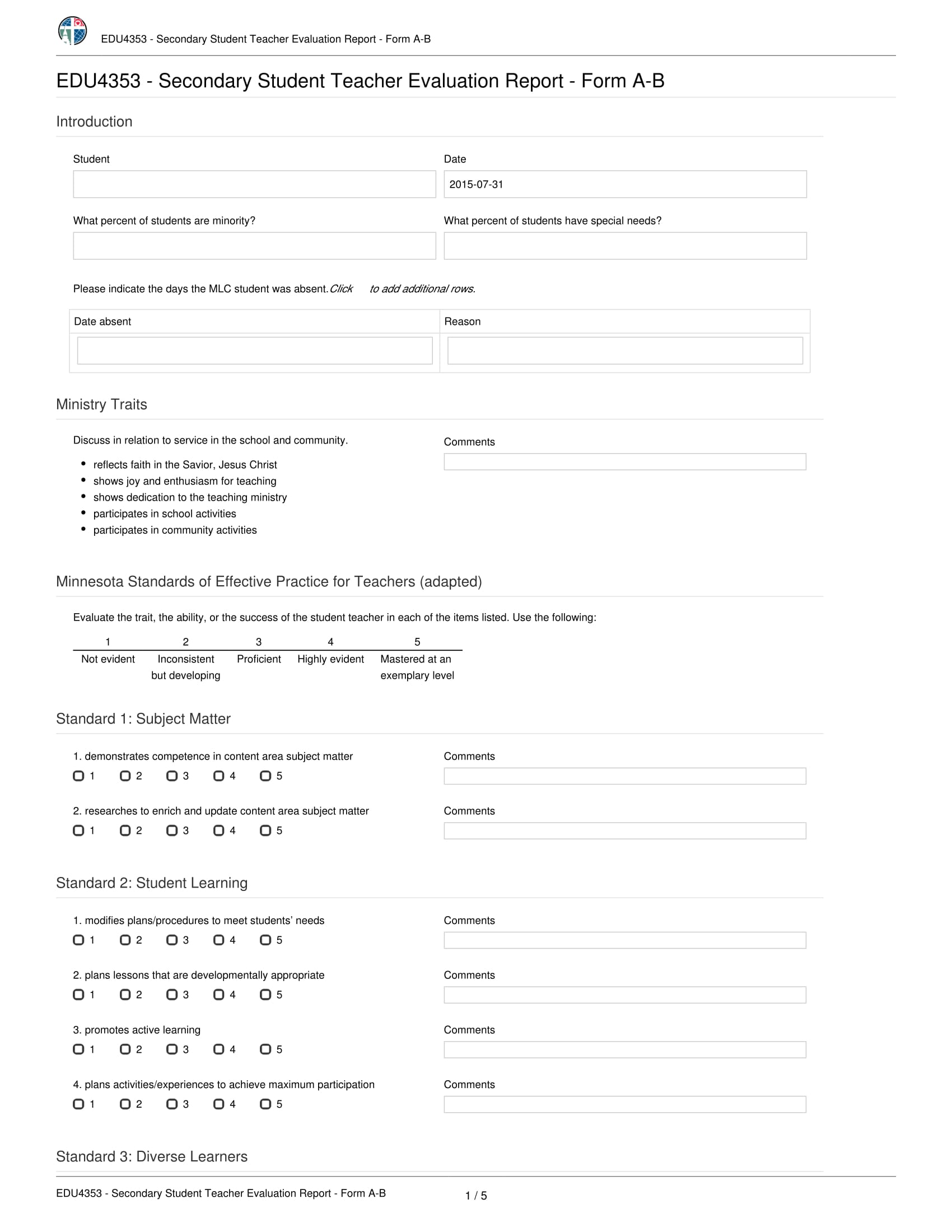 FREE 14+ Teacher Report Forms in PDF