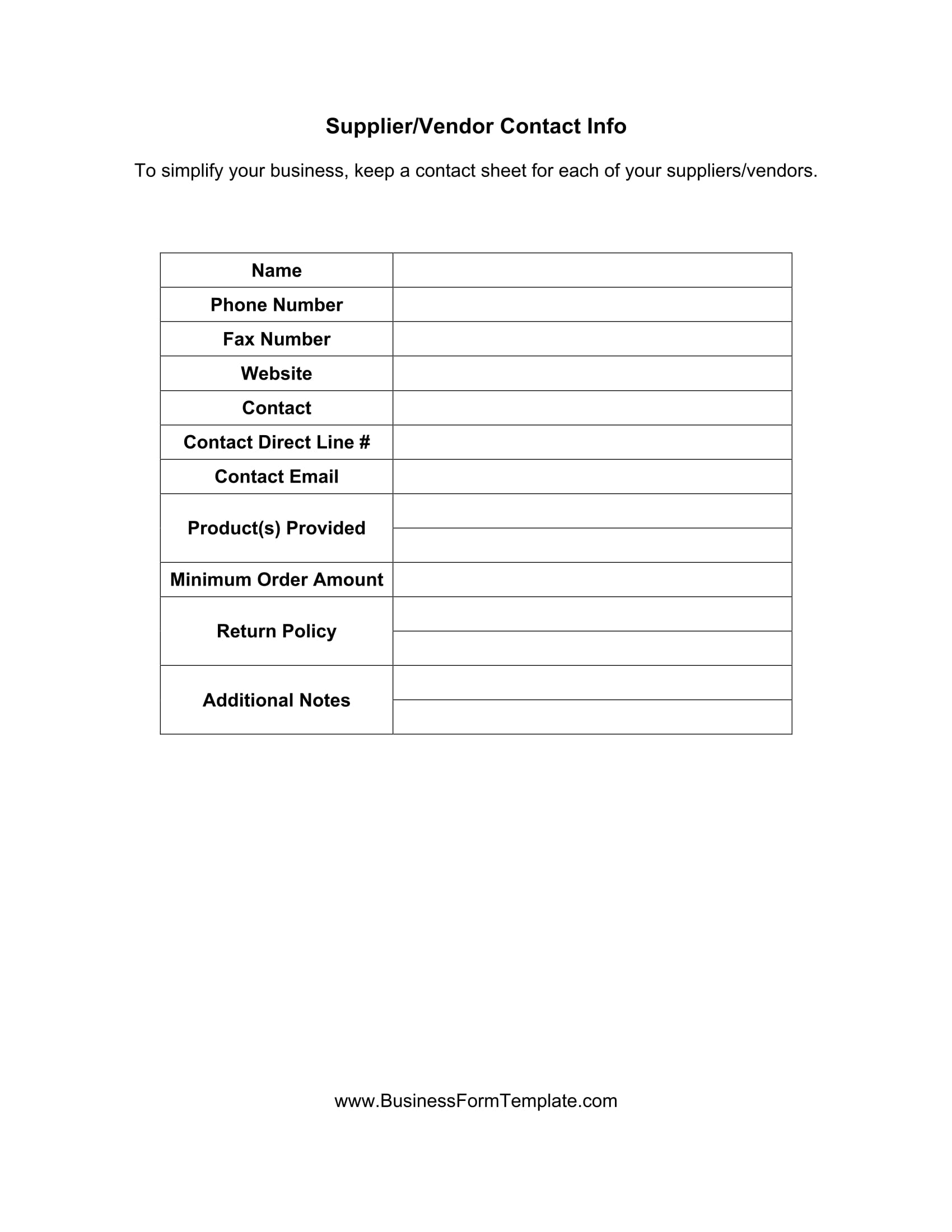 FREE 13+ Contact Information Forms in MS Word | PDF