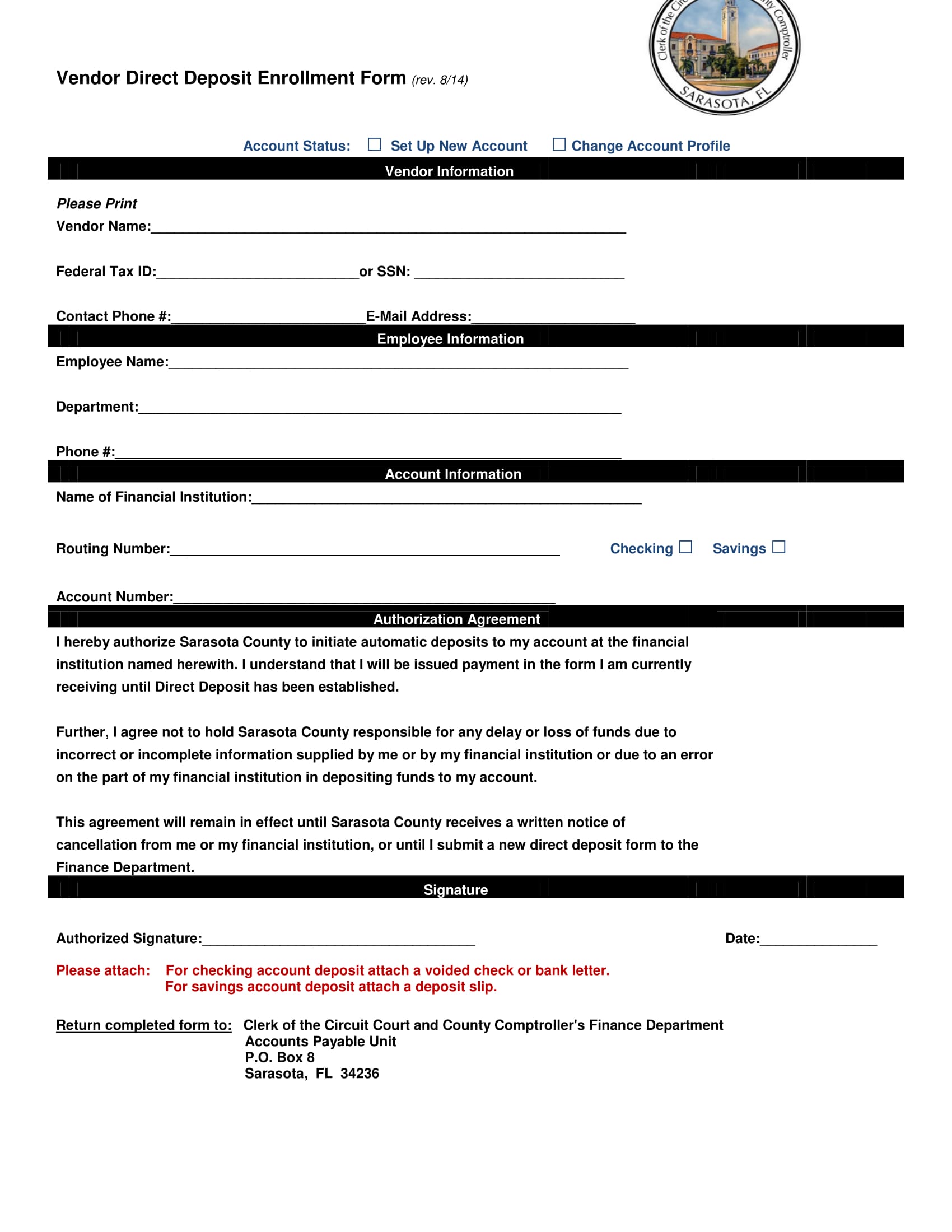 FREE 15+ Direct Deposit Enrollment Forms in MS Word | PDF | Excel