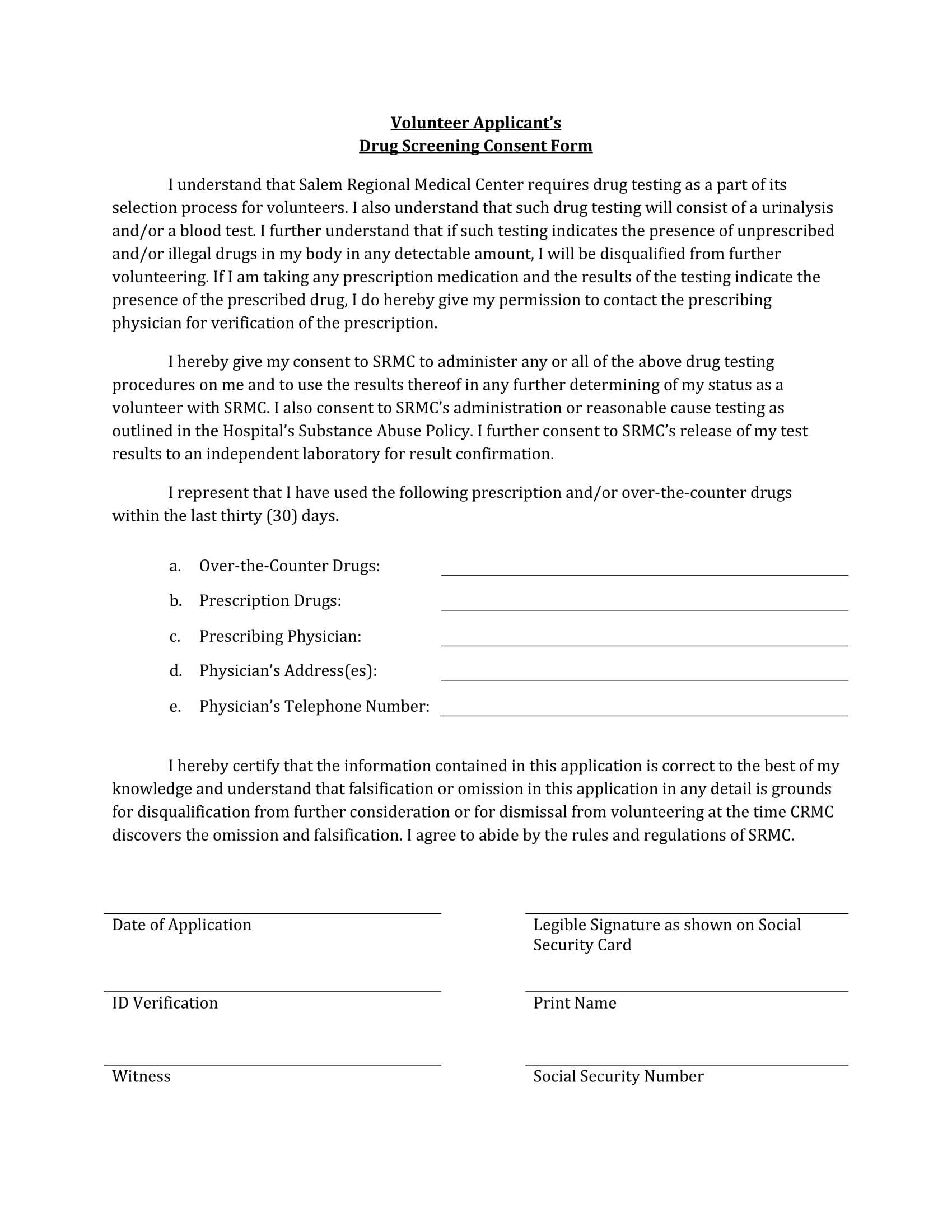 FREE 15+ Drug Testing Consent Forms in PDF | MS Word