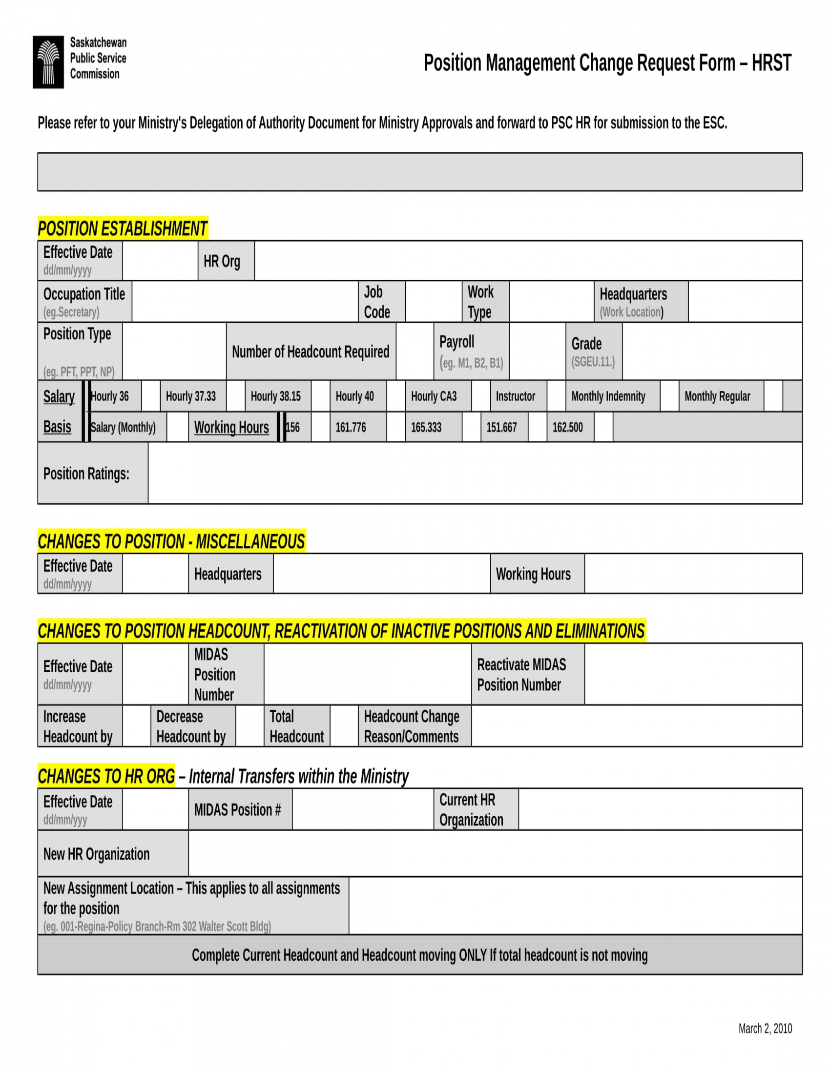 Free 15 Position Re Forms In Pdf Ms Word Change 33 Template