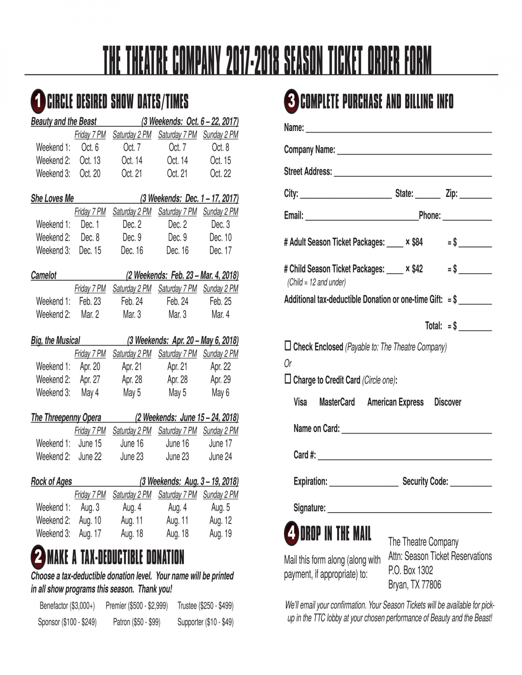 FREE 16+ Ticket Order Forms in PDF | MS Word | Excel