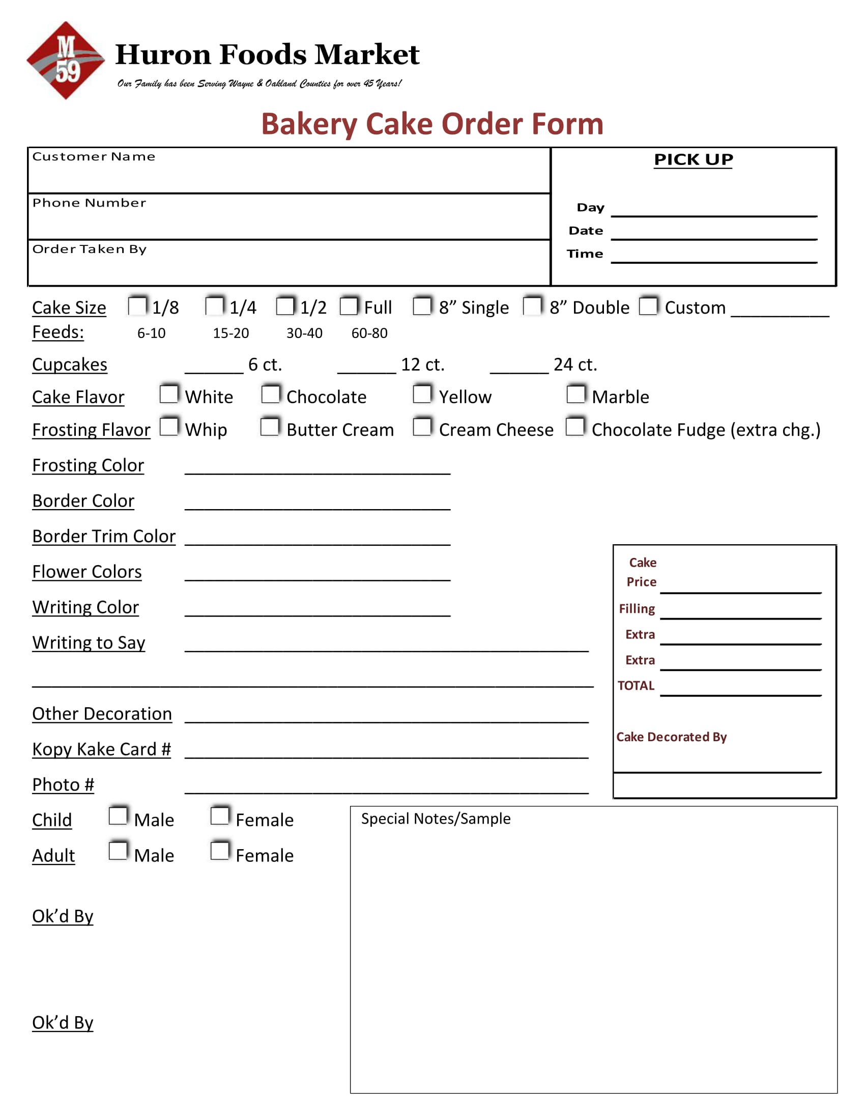 FREE 15 Bakery Order Forms In PDF Excel