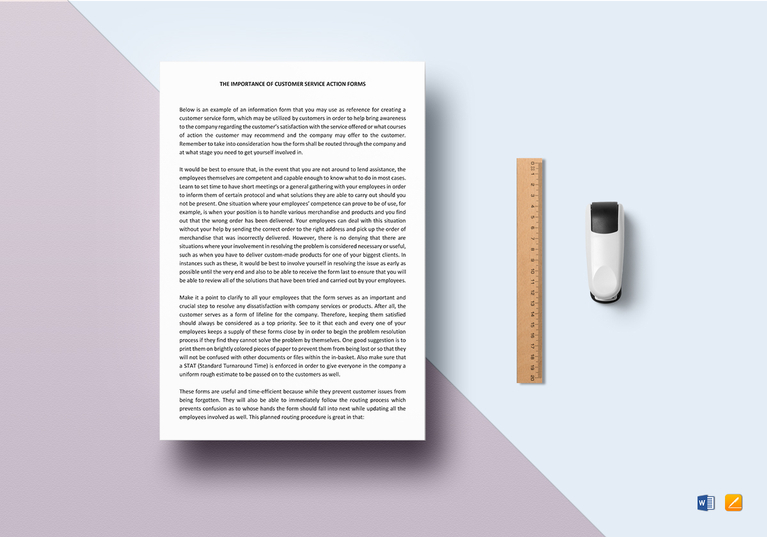 FREE 3+ Customer Service Action Forms in PDF | MS Word