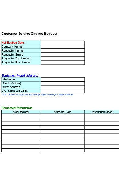 FREE 5+ Customer Service Request Forms in PDF | MS Word | Excel