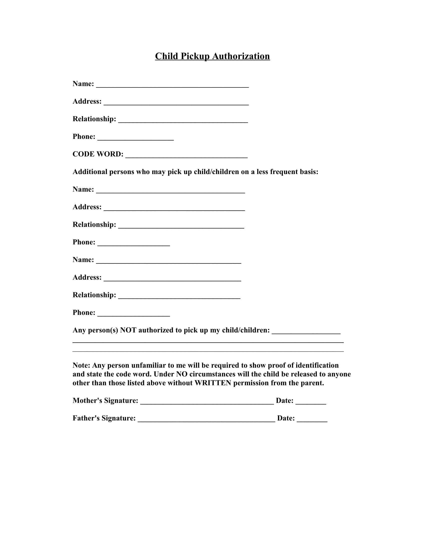 FREE 14 Daycare Information Forms In MS Word PDF