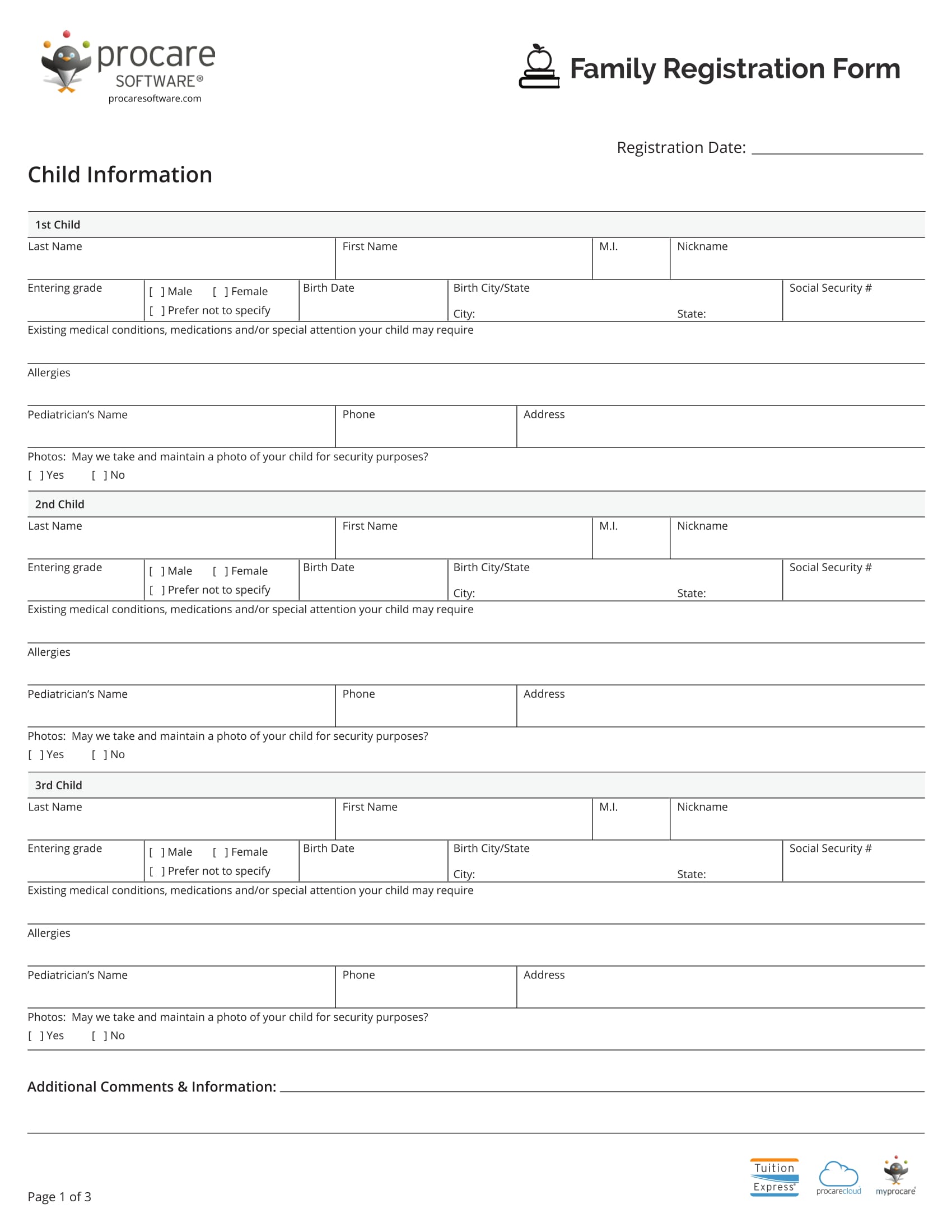 FREE 14+ Daycare Information Forms in MS Word | PDF