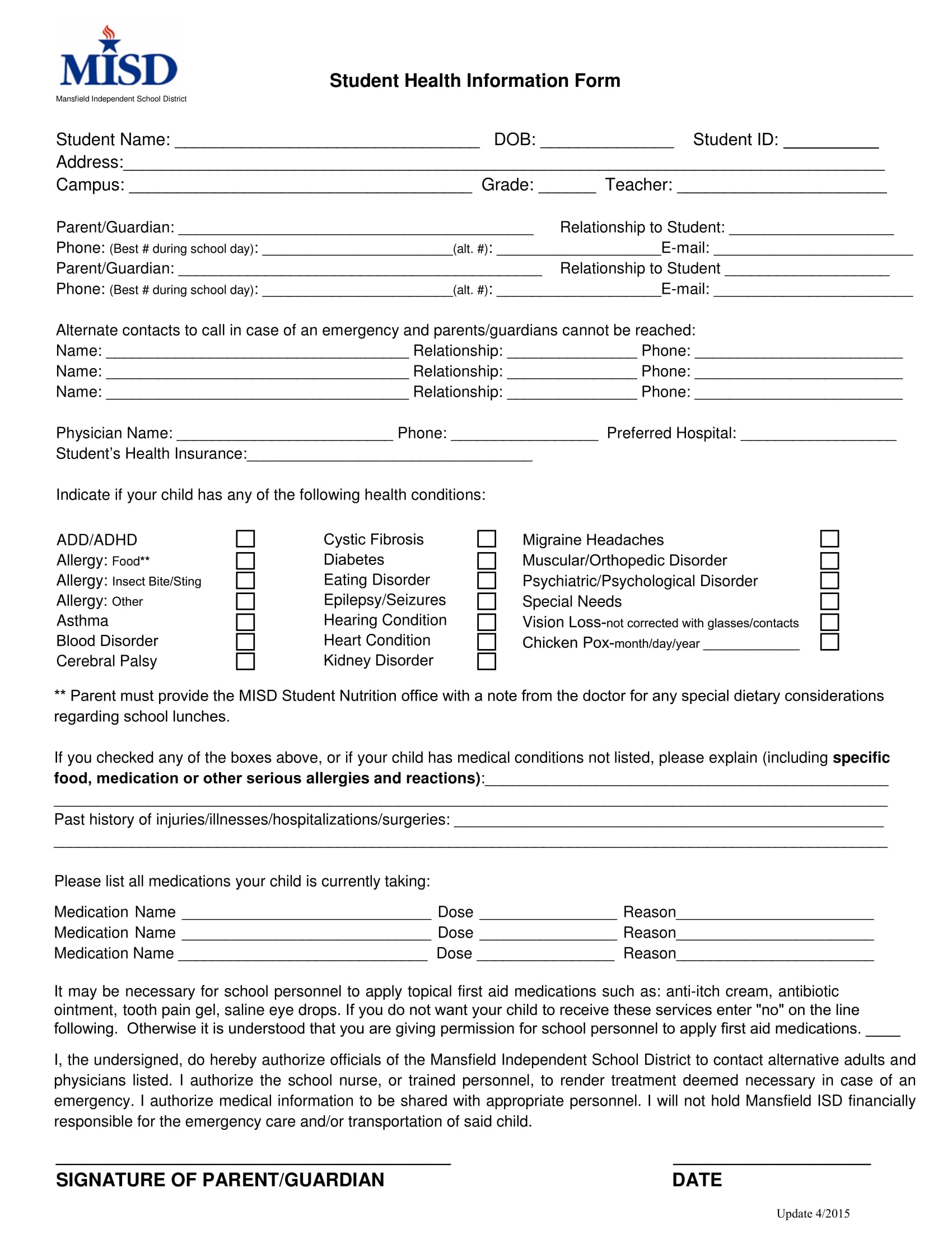 FREE 13+ Health Information Forms in MS Word | PDF