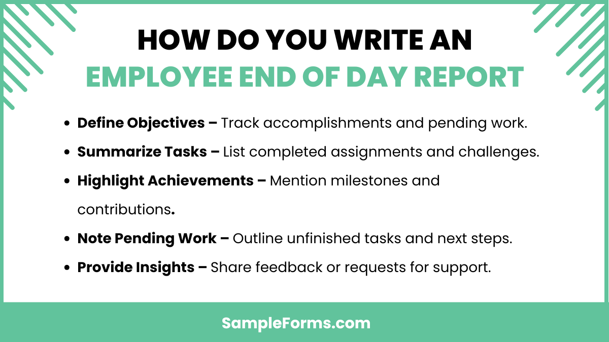 FREE 8+ Employee End of Day Report Form Samples, PDF, MS Word, Google ...