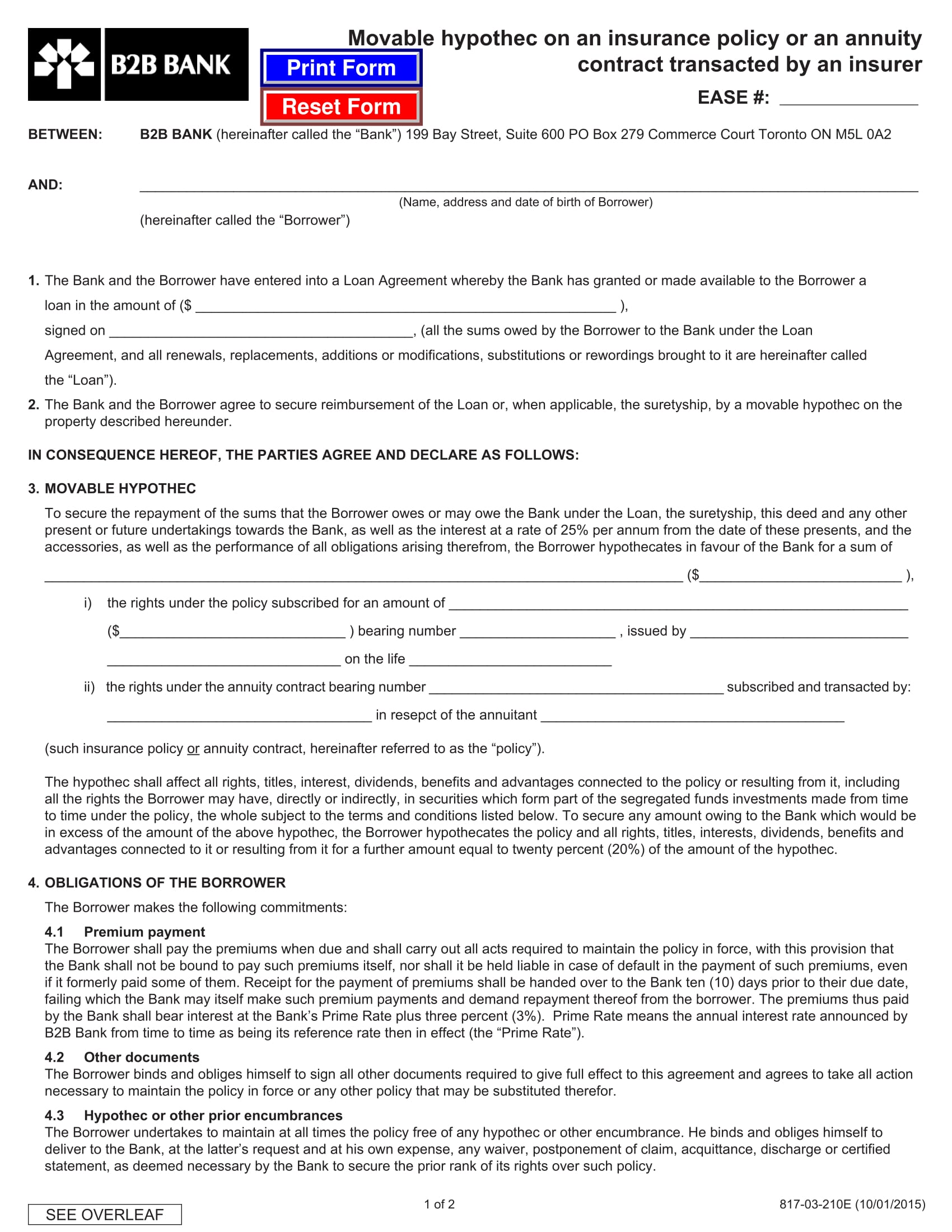 FREE 5+ Movable Hypothec Long Forms in PDF | MS Word