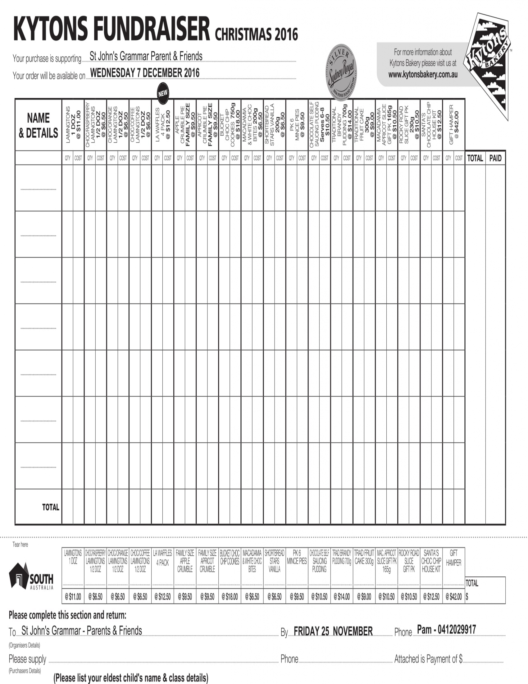 FREE 15+ Bakery Order Forms in PDF | Excel