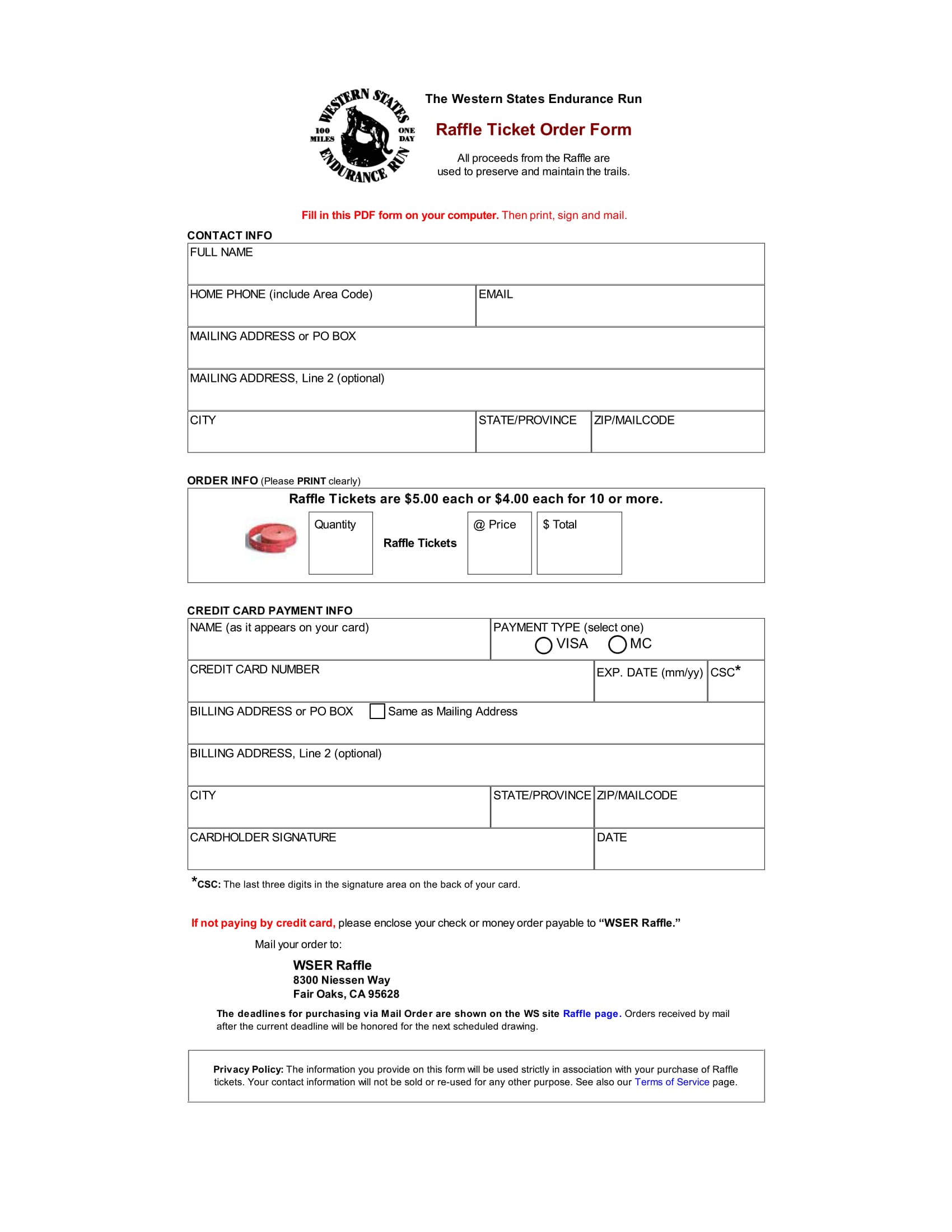 FREE 16+ Ticket Order Forms in PDF | MS Word | Excel