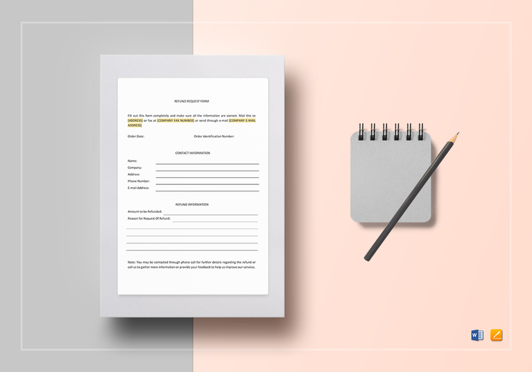 Free 4 Refund Request Forms In Ms Word Pdf