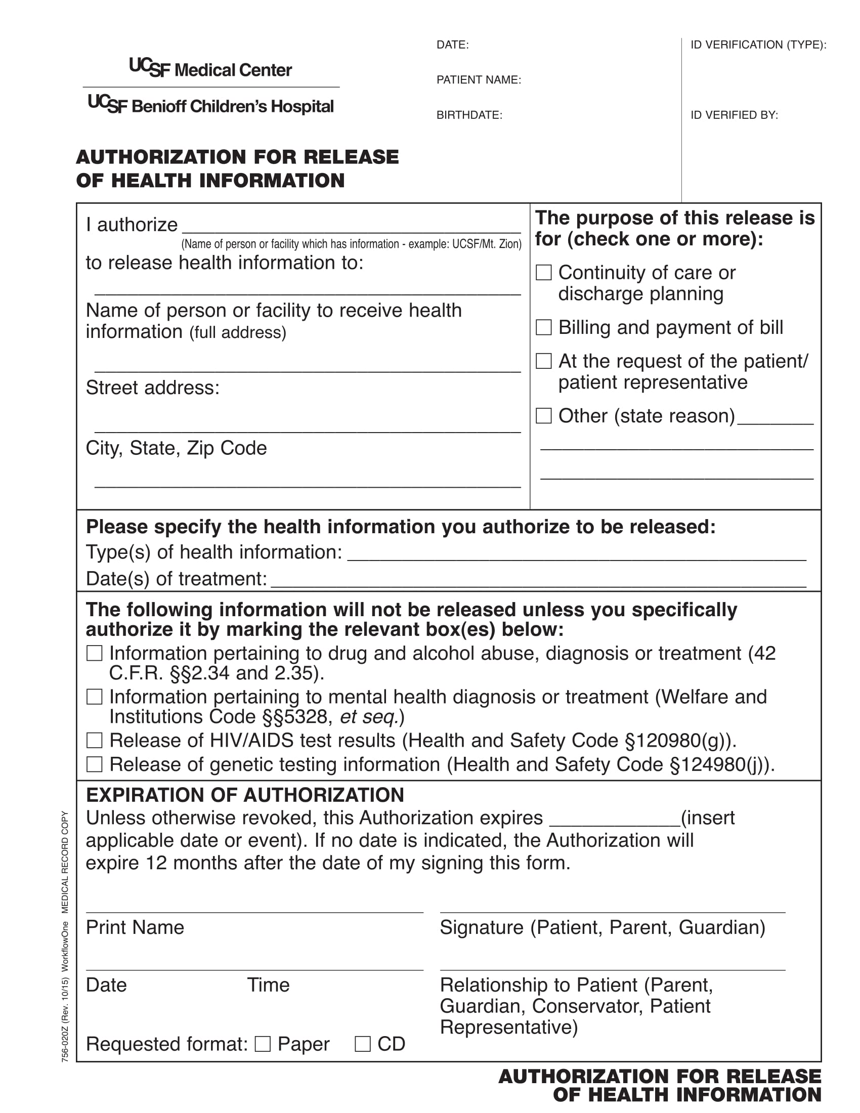 FREE 13+ Health Information Forms in MS Word | PDF