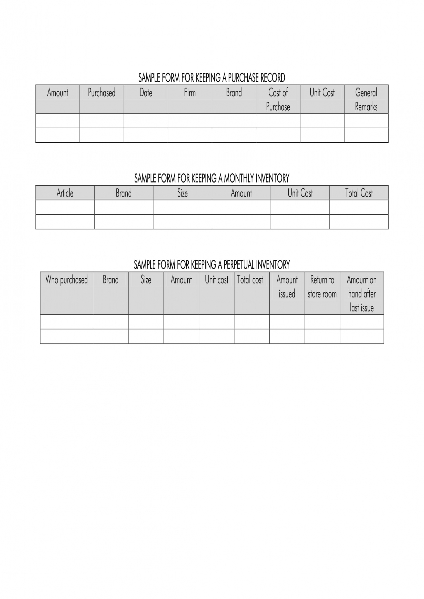FREE 3+ Records of Purchase Forms in MS Word | Excel | PDF