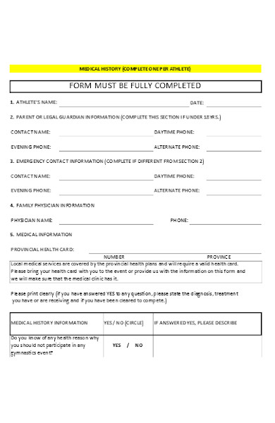 FREE 15+ Medical Information Forms in MS Word | PDF | Excel