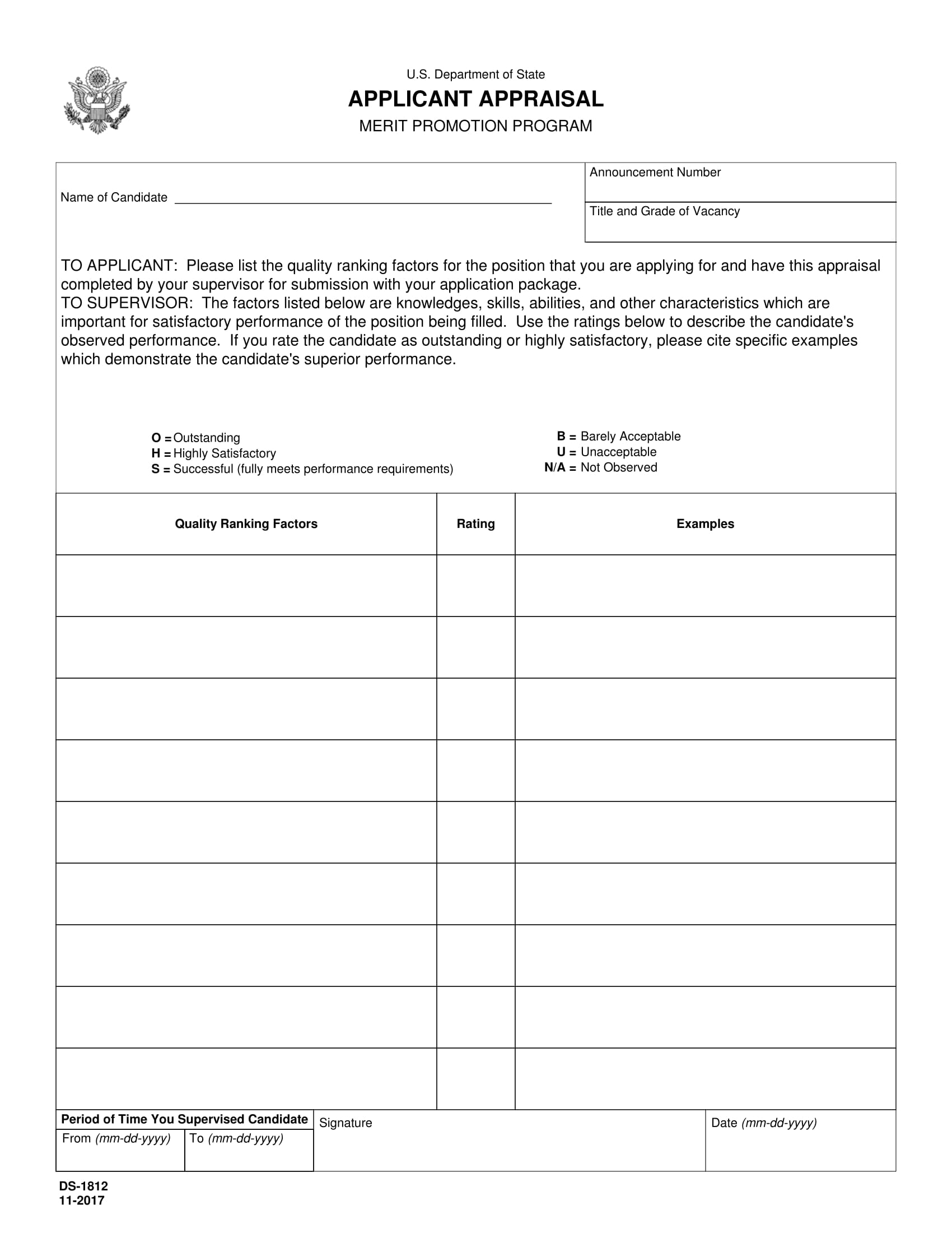 FREE 4+ Applicant Appraisal Evaluation Forms in PDF | MS Word